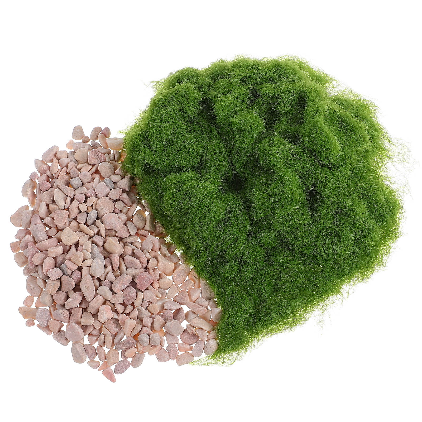 GAXIRE Fake Grass Pad With Artificial Grass Set For Miniature Scenery ...