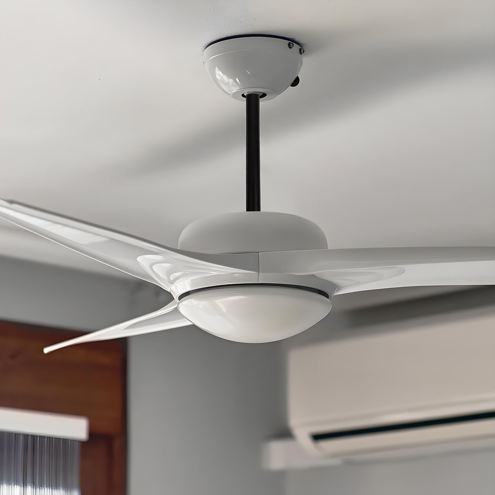 GAXIRE Fan Extension Rod Ceiling Fan Extension Rod Iron Black 1Pack ...