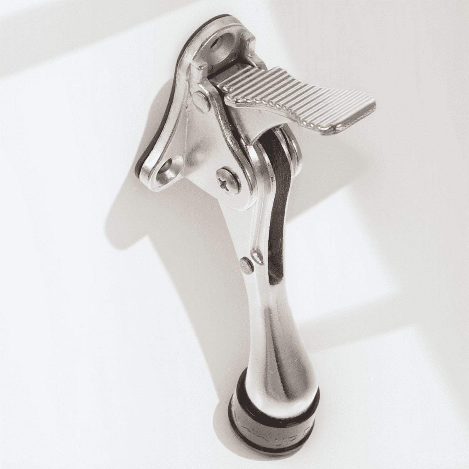GAXIRE Foot Operated Plated Silver Door Holder Metal Door Stop ...
