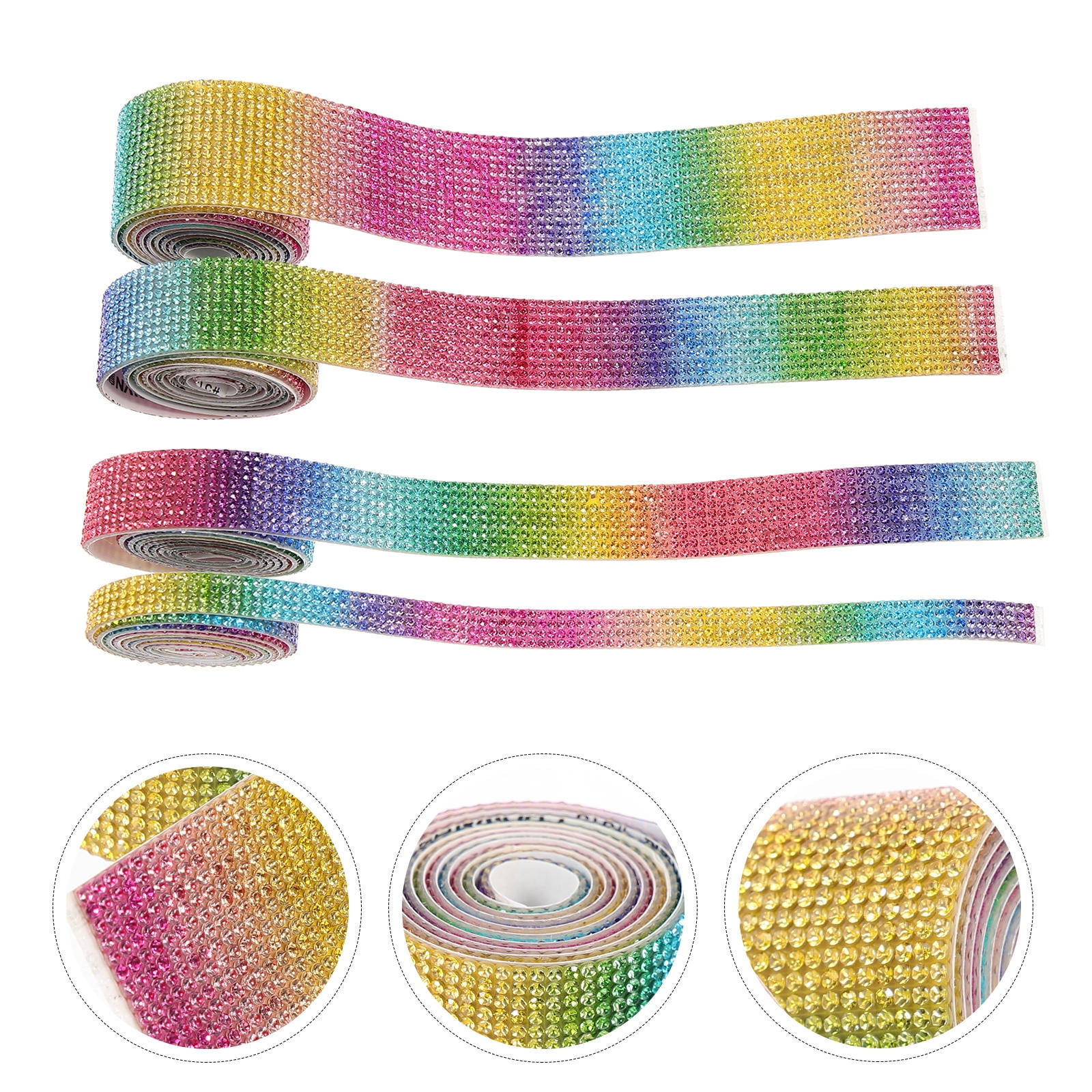 GAXIRE Glass Rhinestone Strips for Crafts and 4 Rolls - Walmart.com