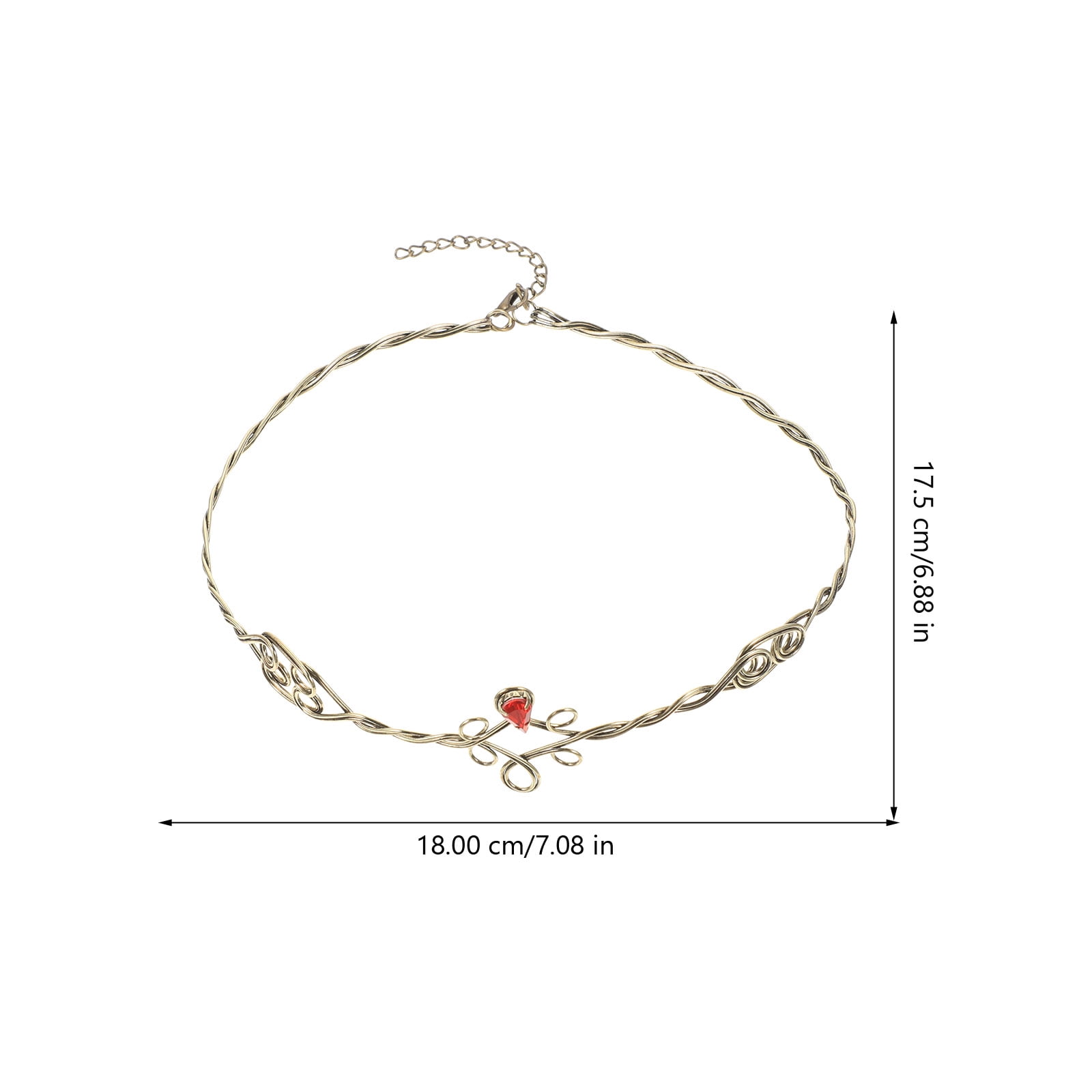 GAXIRE Hair Accessories Hair Clasp Red Iron Wire 1Pcs for Public ...
