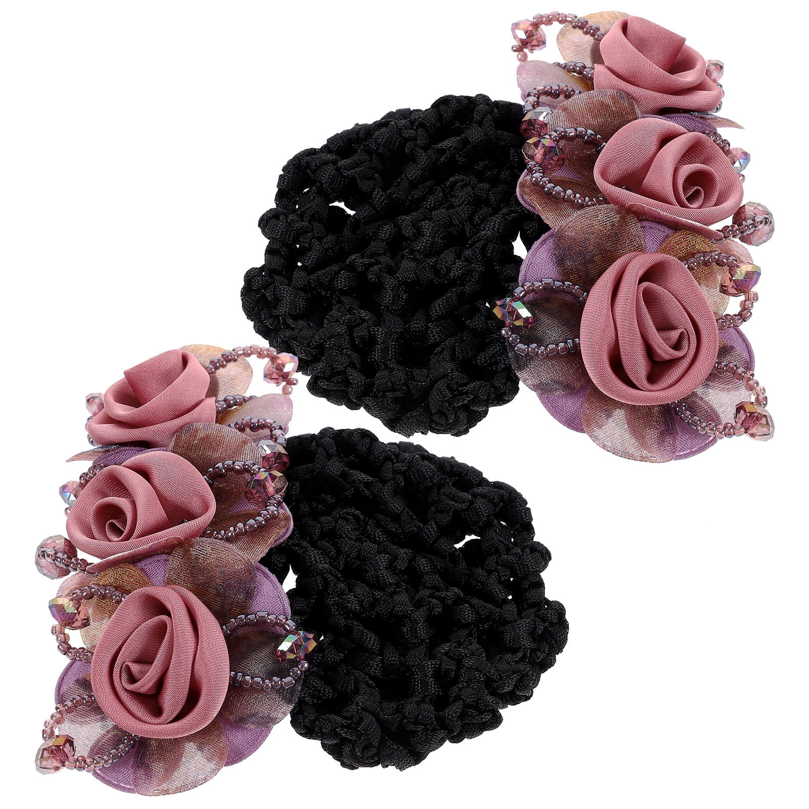 GAXIRE Hair Bun Covers for Women 2Pcs Shape Fabric Metal Hair Fixing ...