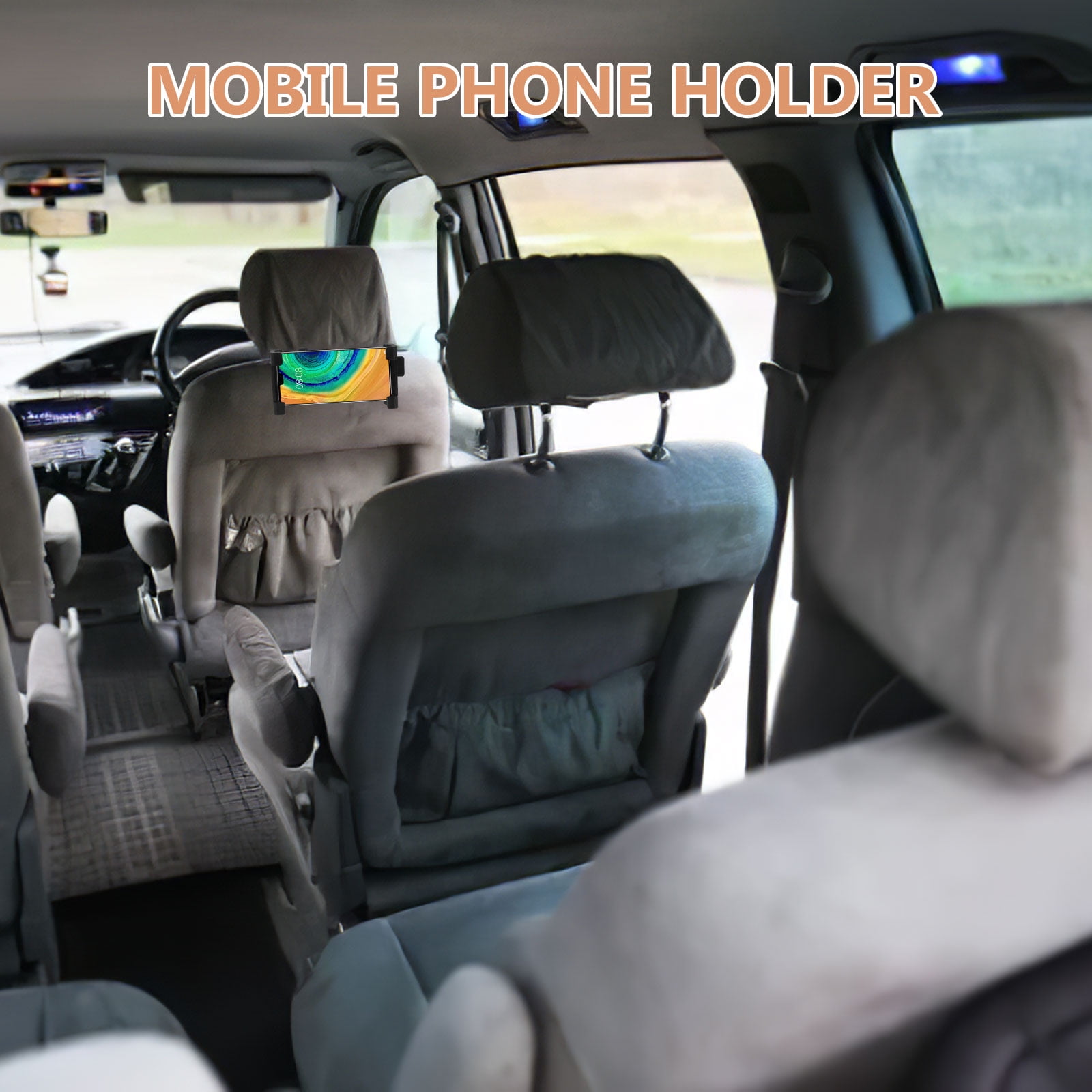 GAXIRE Head Rest Tablet Holder 1Set Black Plastic Adjustment For ...