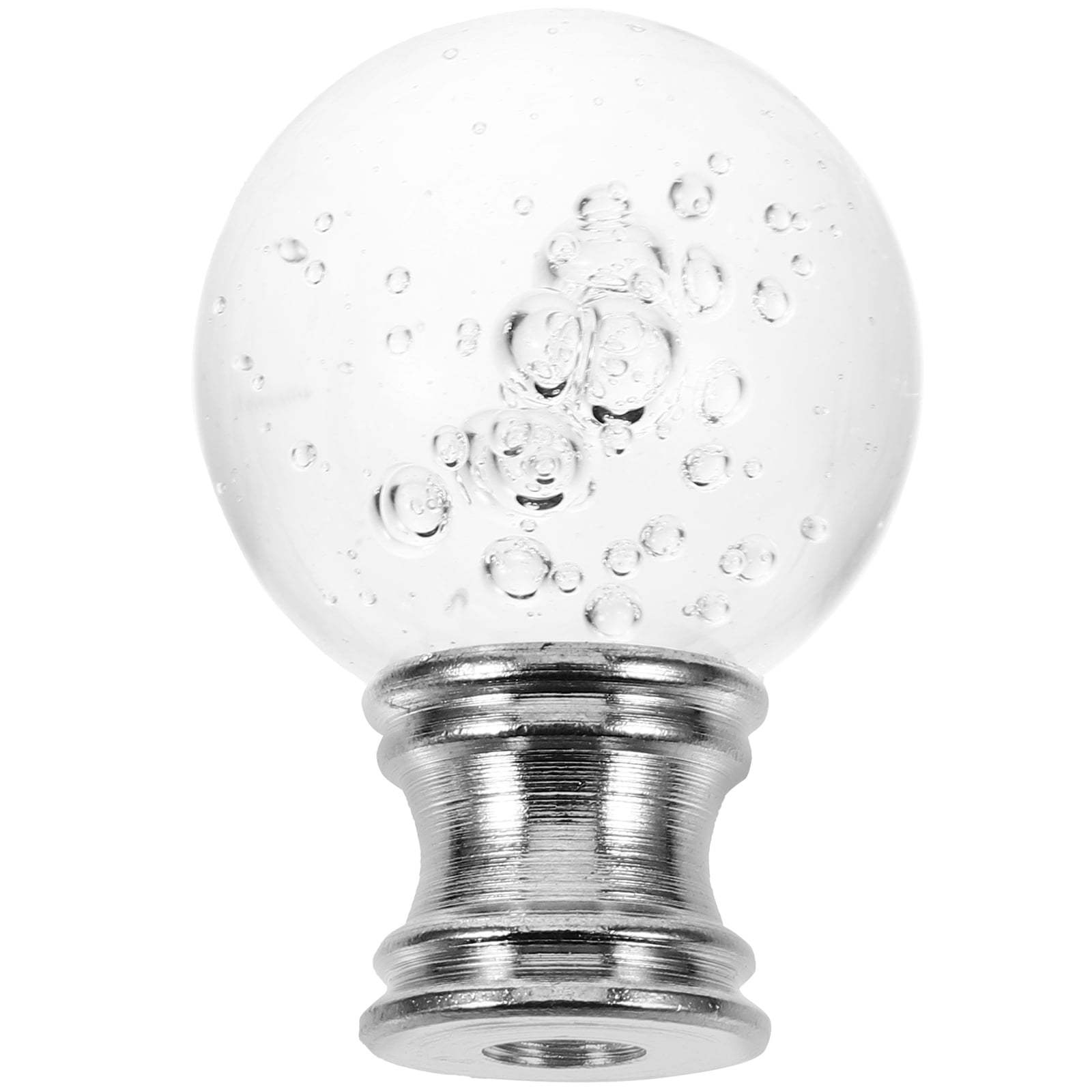 GAXIRE Lamp Finial Knob in Silver Ball Shape for Lamp Accessories 1Pack ...