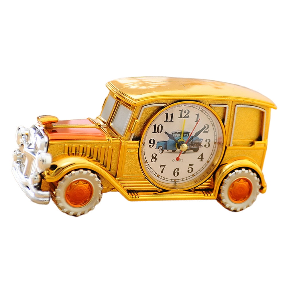 GAXIRE Living Room Clock 1Pack Classic Car Shape Clock with Time ...