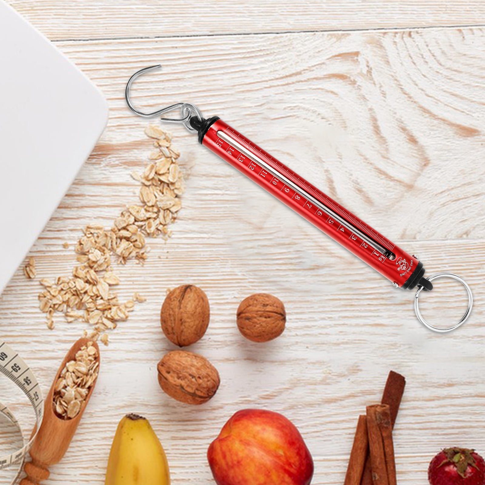 GAXIRE Mechanical Hanging Scale Spring Balance Scale Red Weight ...