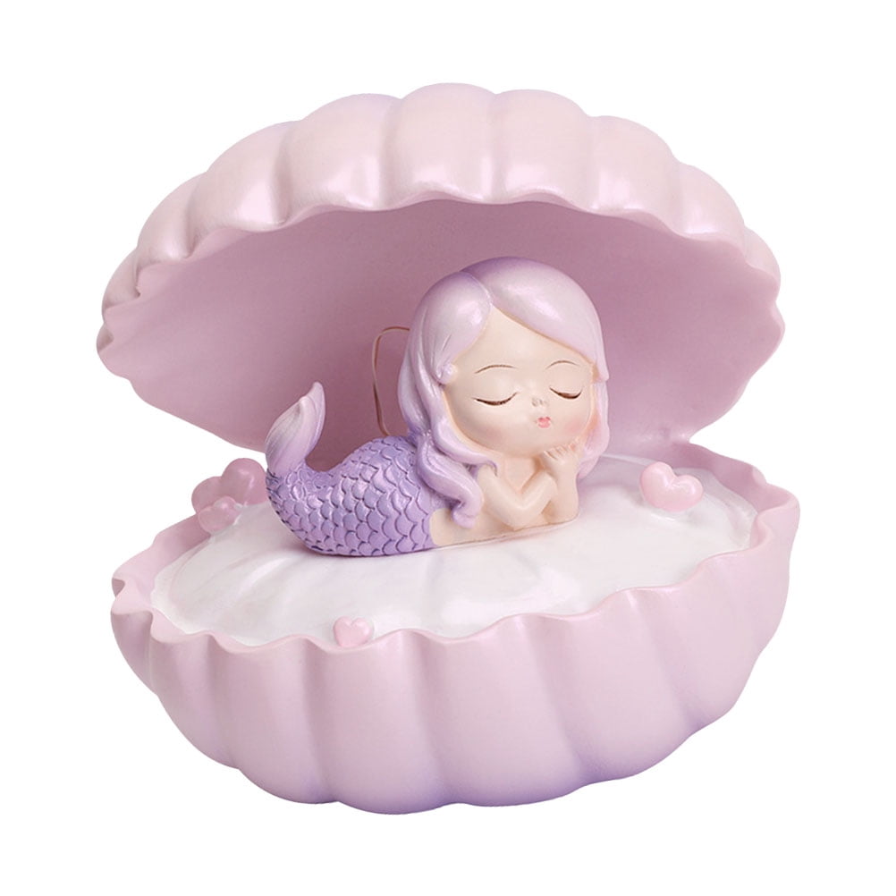 GAXIRE Mermaid Nightlight 1Pack Pink Resin for Girls Room 5.1x4.7in ...