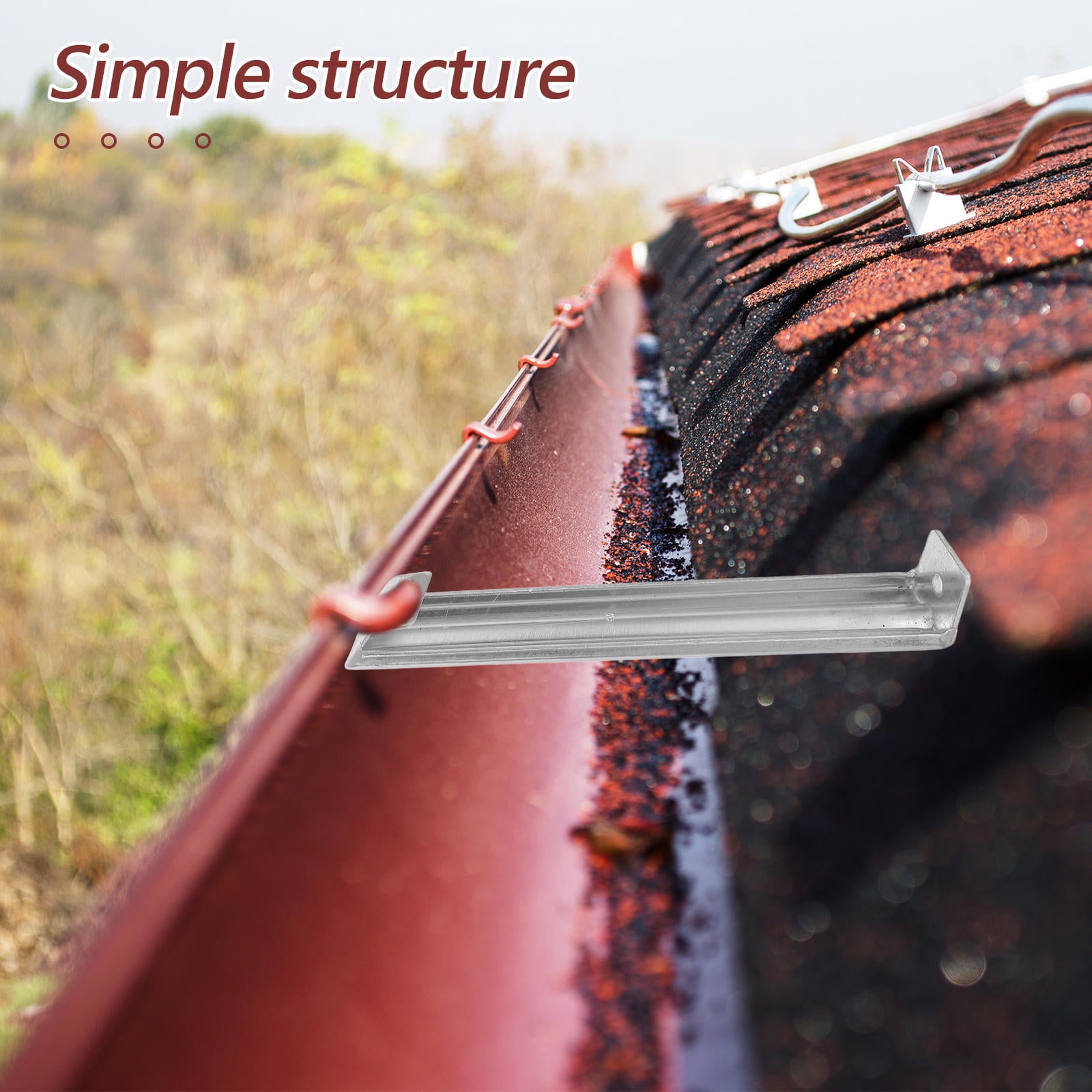 GAXIRE Metal Gutter Holder Heavy Duty Rain Gutter Rack Roof Gutter ...