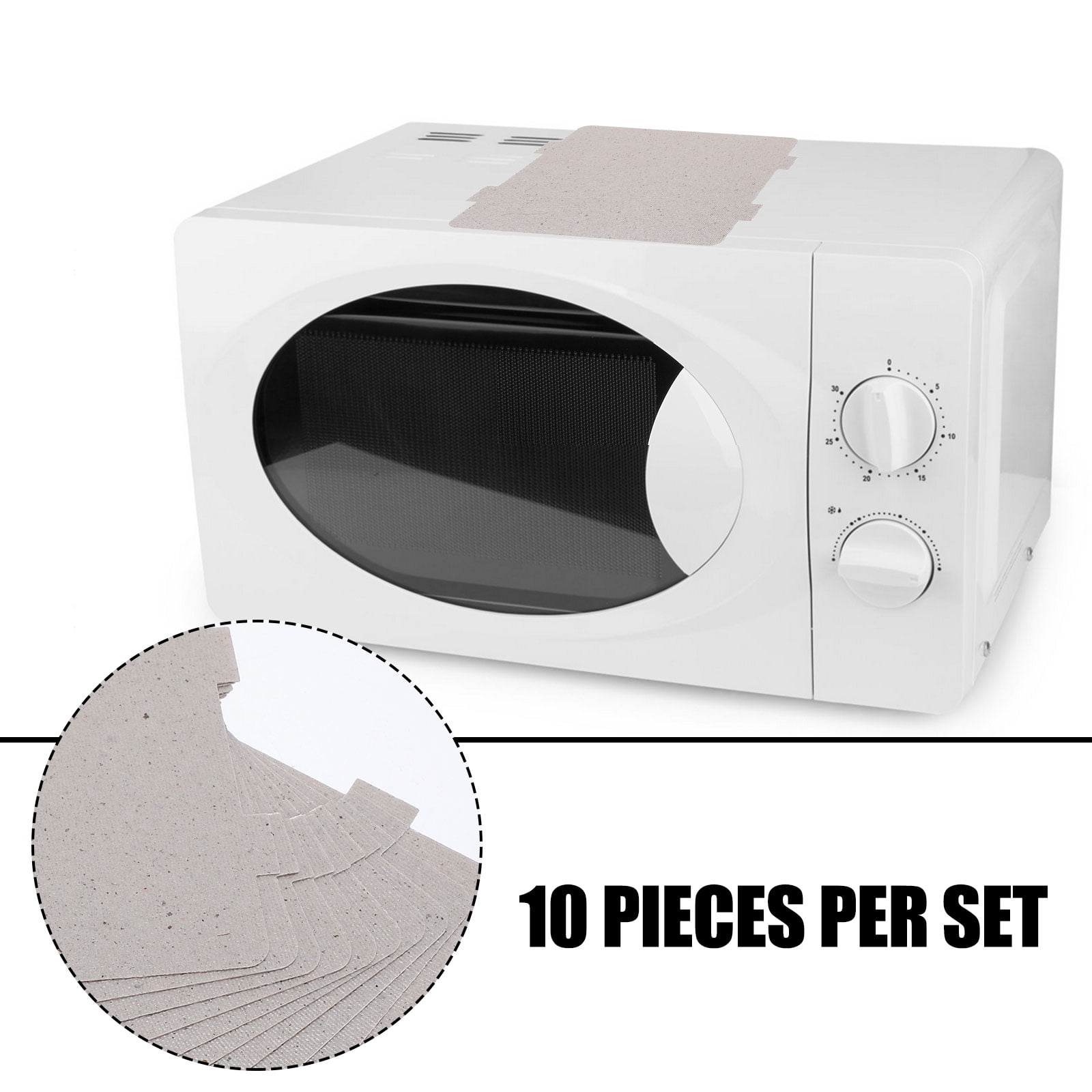 GAXIRE Microwave Waveguide Mica Cover 10Pcs Silver Insulation Mica ...