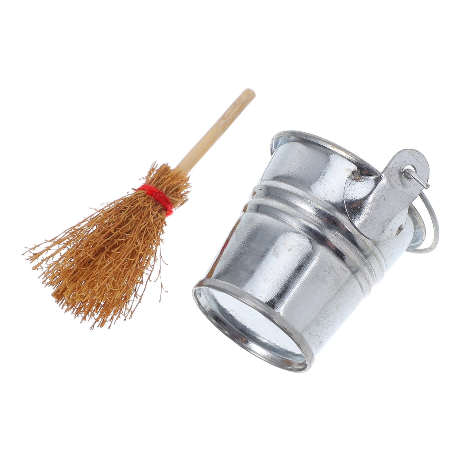 GAXIRE Mini Dollhouse Brooms 1Set Miniature Broom And Bucket Assorted ...