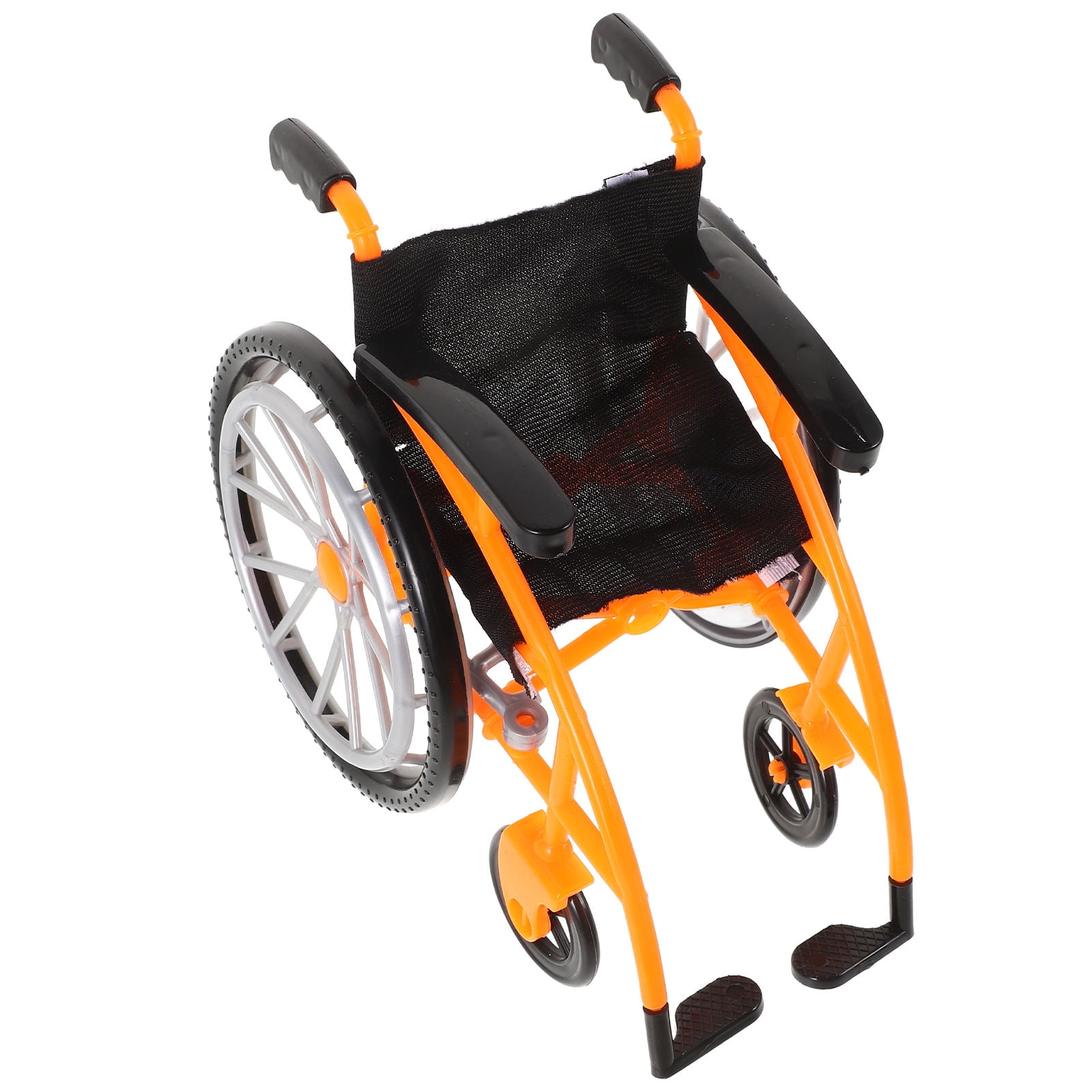 GAXIRE Mini Foldable Wheelchair Orange Plastic Realistic Play Figures 1 ...