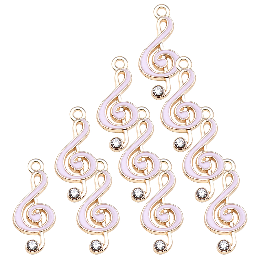GAXIRE Metal Music Symbol Charms Pink 10Pcs 0.9x0.4In - Walmart.com