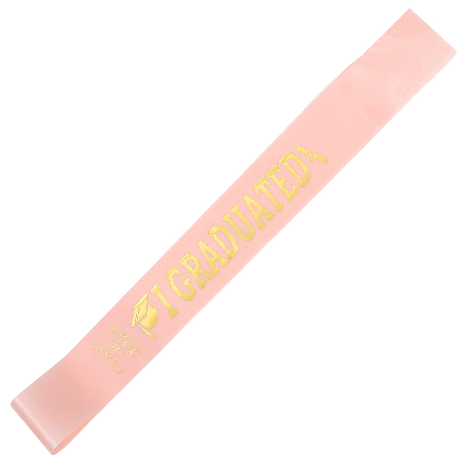 GAXIRE Pink Rose Graduation Sash Satin Cloth 1Set for Rallies and ...