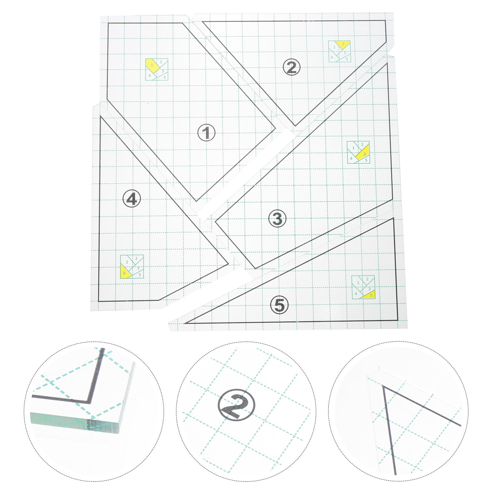 GAXIRE Sewing Rulers Templates Multi Transparent 5Pcs - Walmart.com