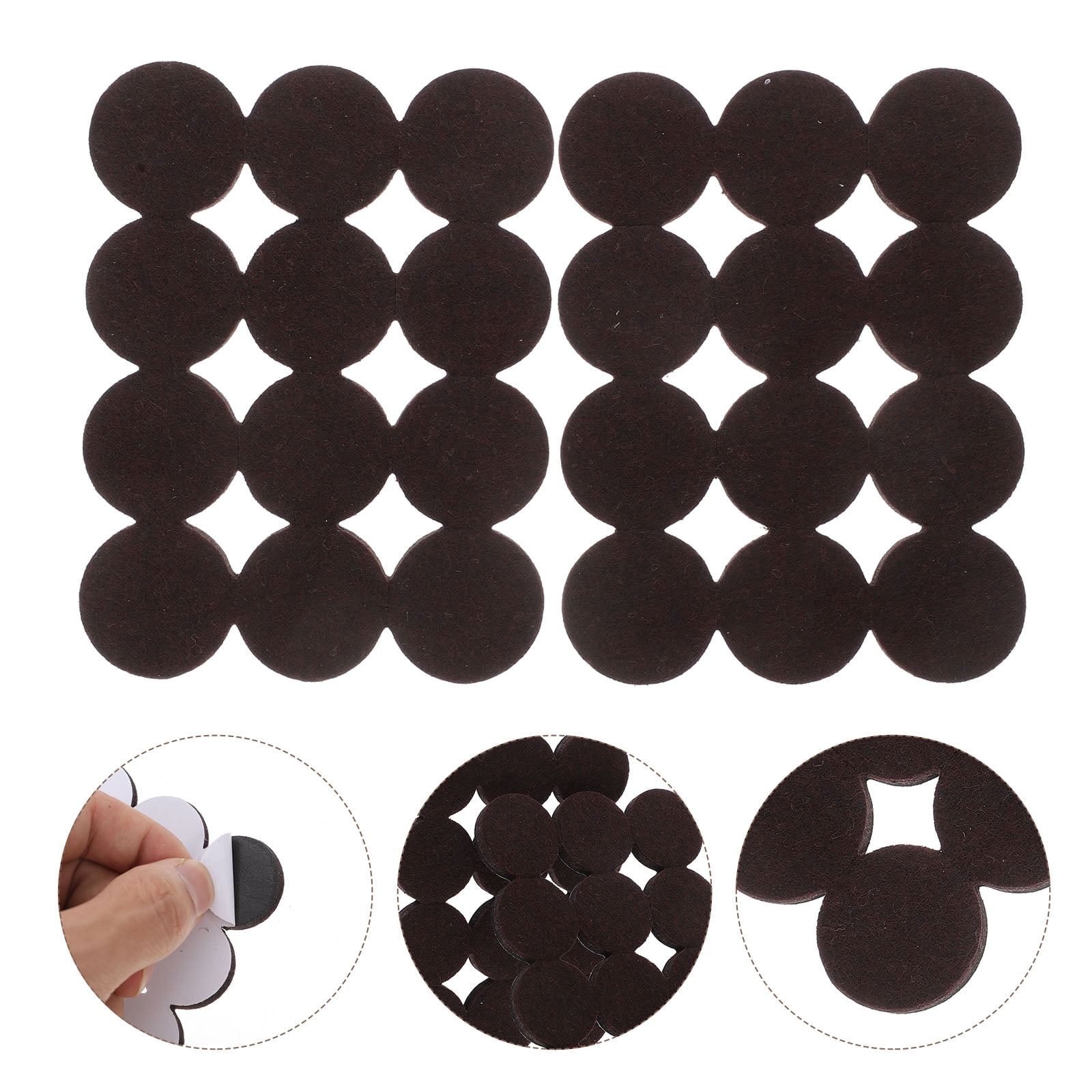 GAXIRE Rubber Furniture Feet for Chair Legs Anti Scratch Brown 24Pack ...