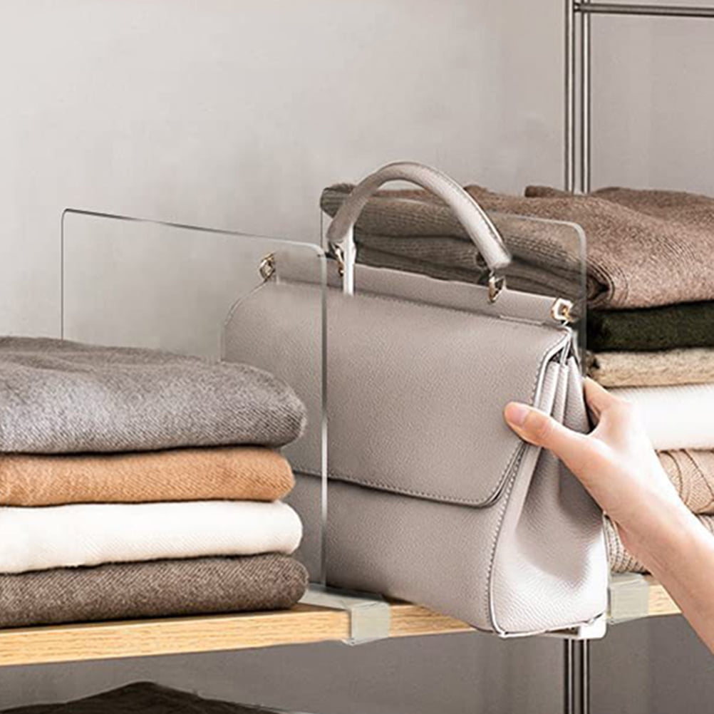 GAXIRE Shelf Clothes Organizer 6Pcs Clear Square for Closet Separators ...