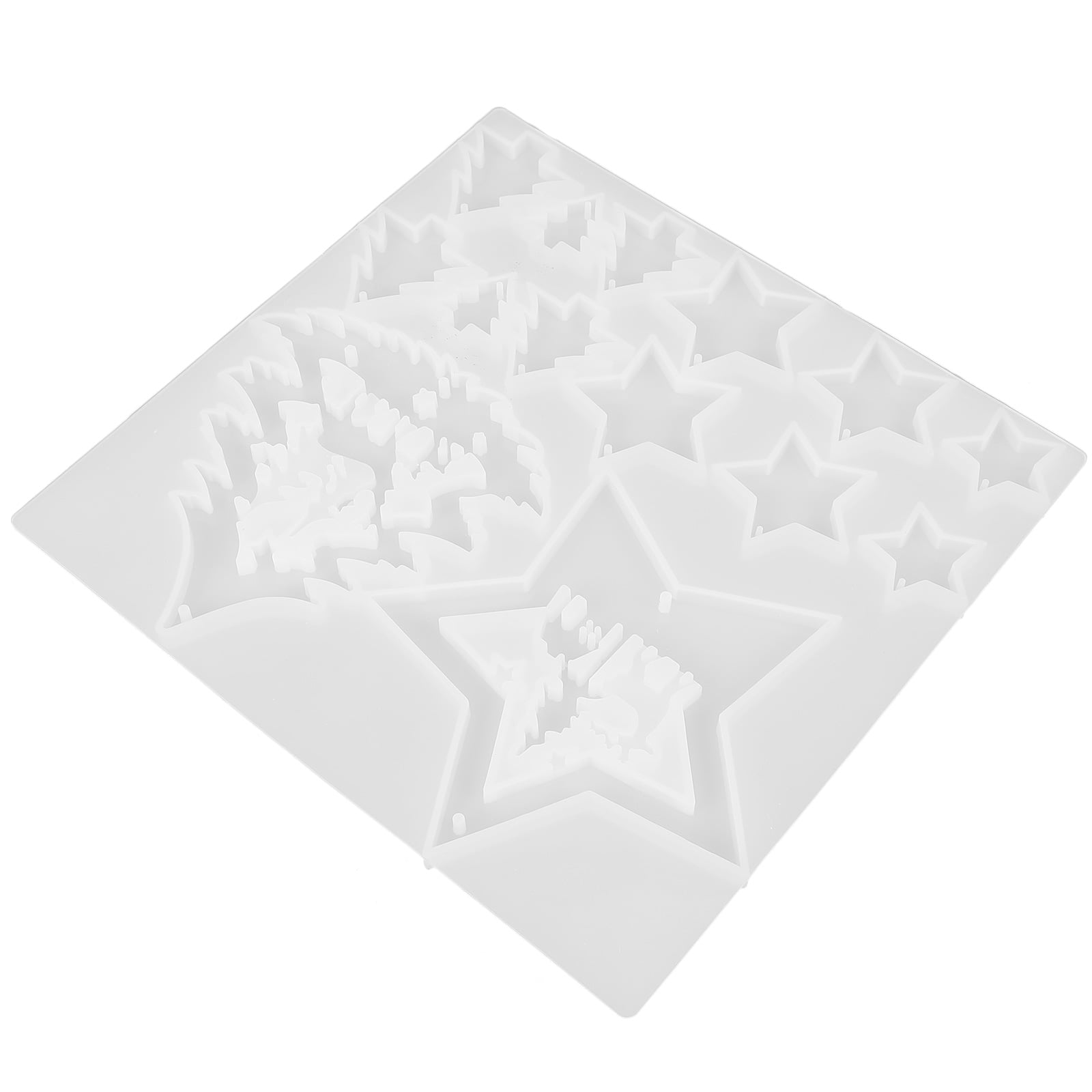 GAXIRE Silicone Casting Mold for Xmas Tree and Star Shapes White ...