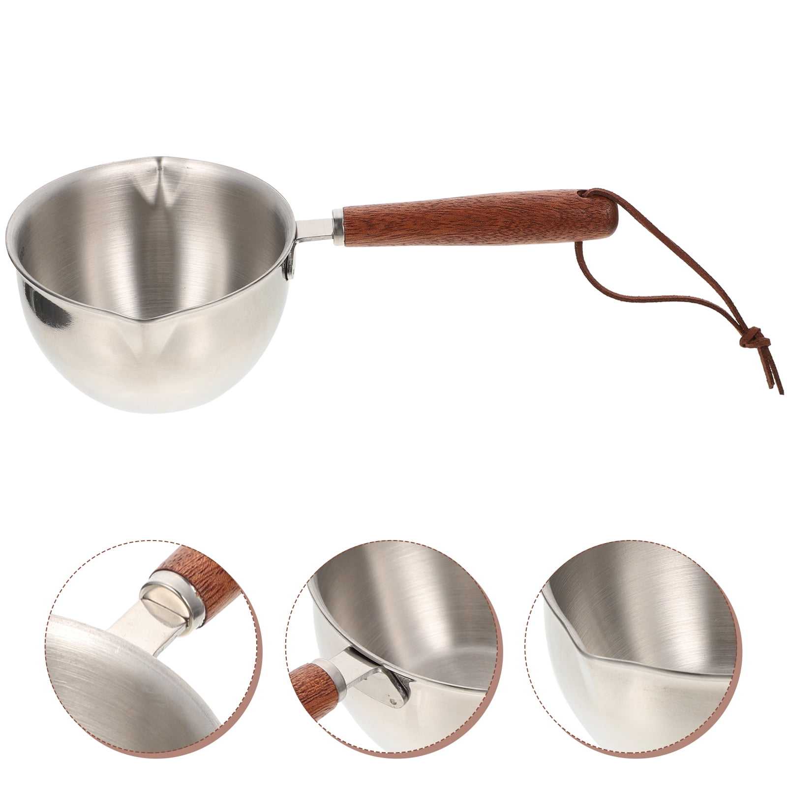 GAXIRE Small Saucepan for Induction Cooktop Stainless Steel with Wood ...