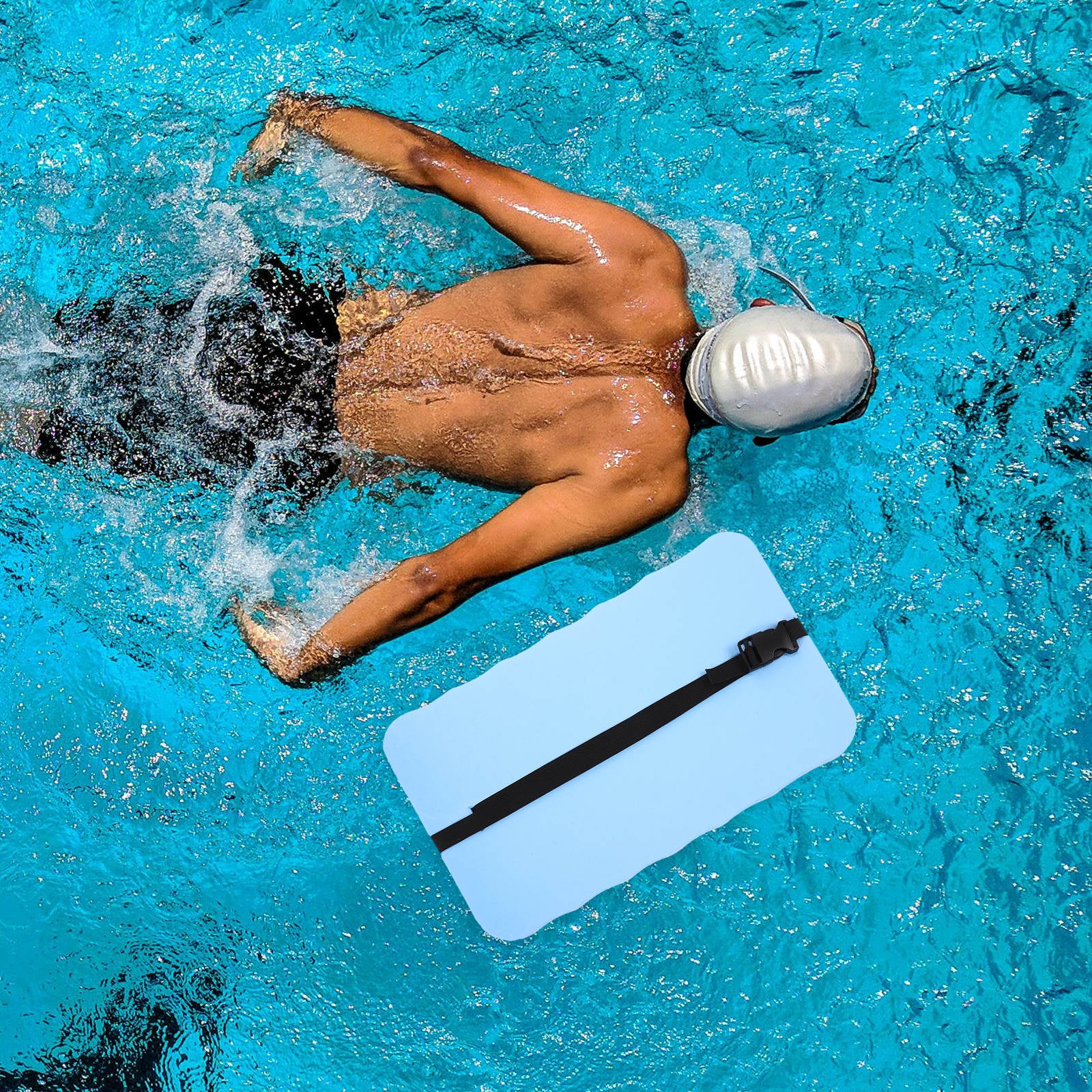 GAXIRE Swimming Back Float Exercise Swim Training Board Swimming Beginners Floating Back Board ...