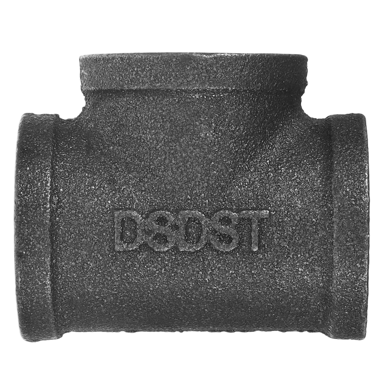 GAXIRE Tee Connector Pipe Connection Cast Iron 6Set - Walmart.com