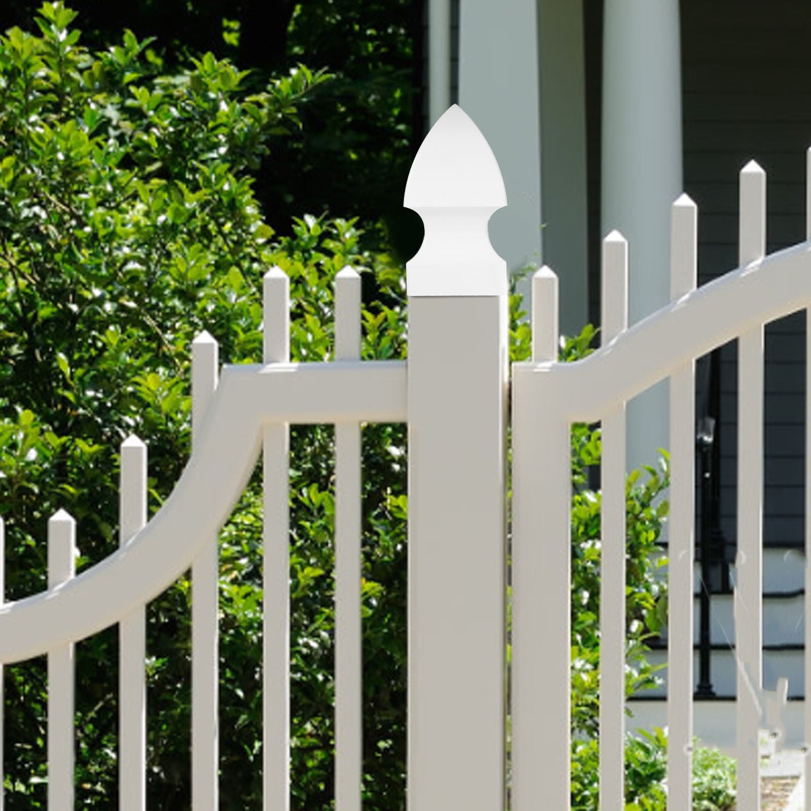 GAXIRE square retro Fence Post Cap White PVC 1Set Decoration Indoor Use ...
