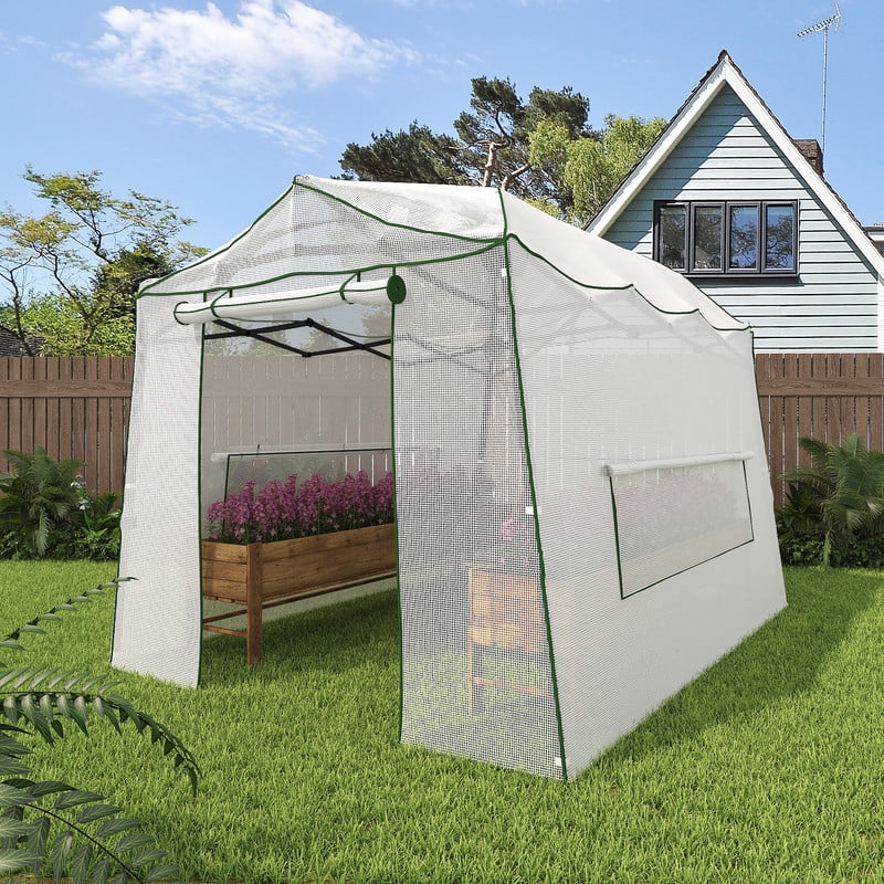 GAZEBETER 8.5 x 7 x 7 FT Outdoor Portable Walk-in Greenhouse,Pop-up ...