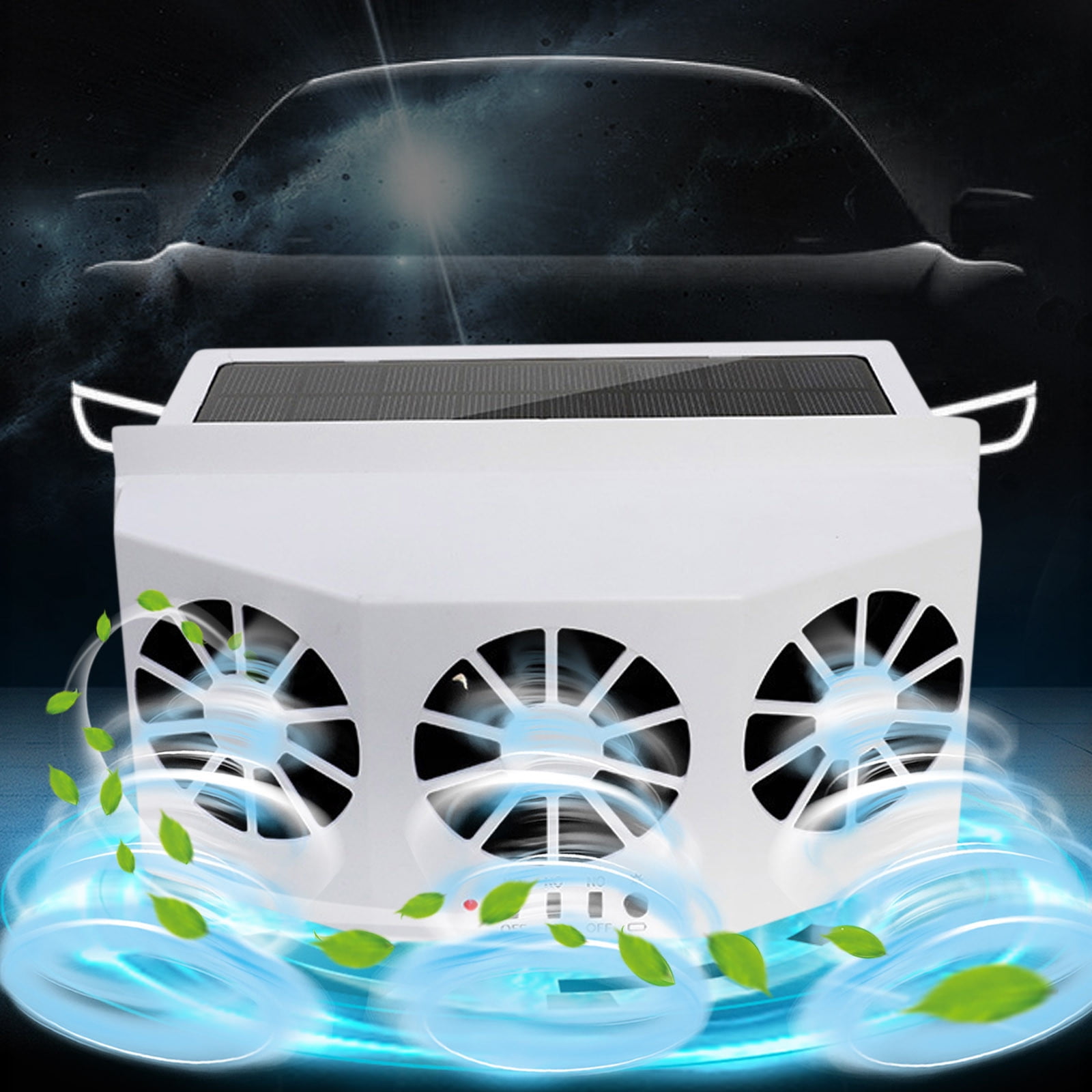 GAZHEK Car Window Fan Summer New Cool Solar Powered Vehicle Exhaust ...