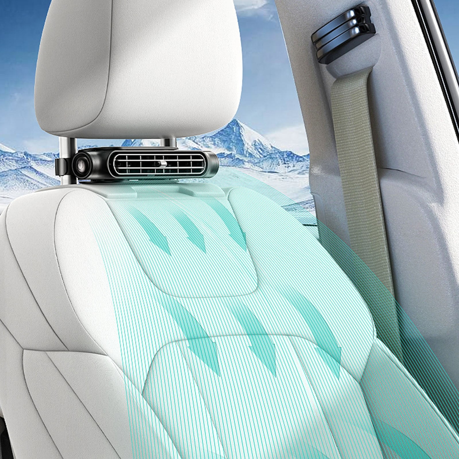 GAZHEK Portable Cooling Fans Car Seat Fan, Car Fan Seat Cooling Fan ...