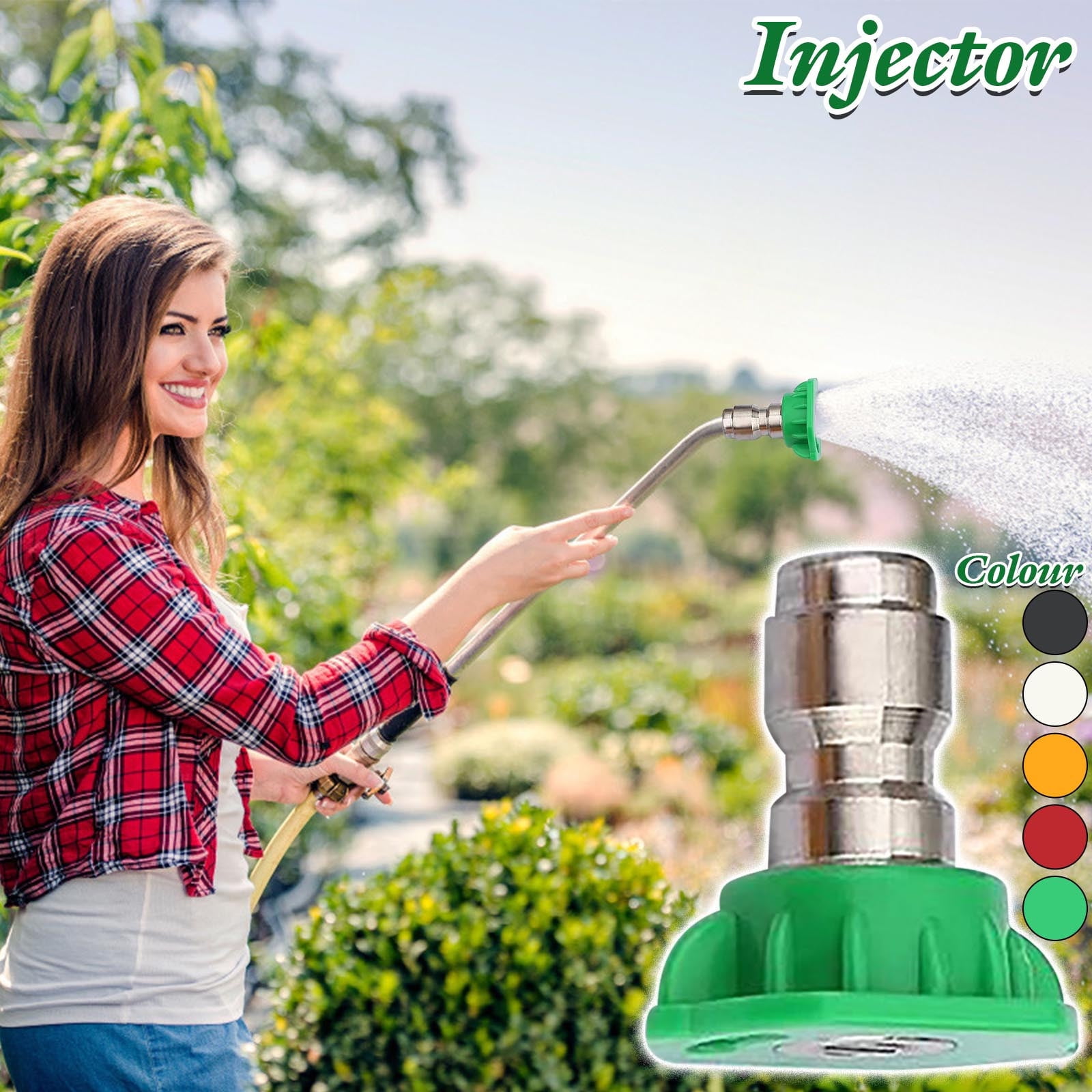 GAZHEK Sprinkler for Yard, Plastic High Pressure Fan Nozzle Steel Plug ...