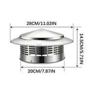 BENTISM Chimney Cap 6-inch 304 Stainless Steel Round Roof Rain Cap ...