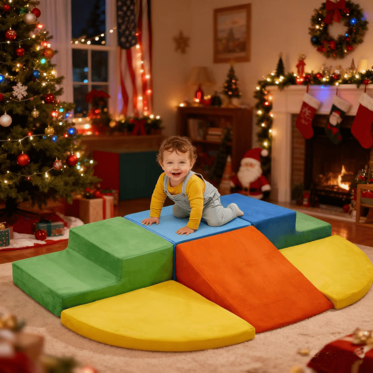 GAZHOME 6pcs Climbing Toys for Toddlers, Interactive Crawling & Sliding ...