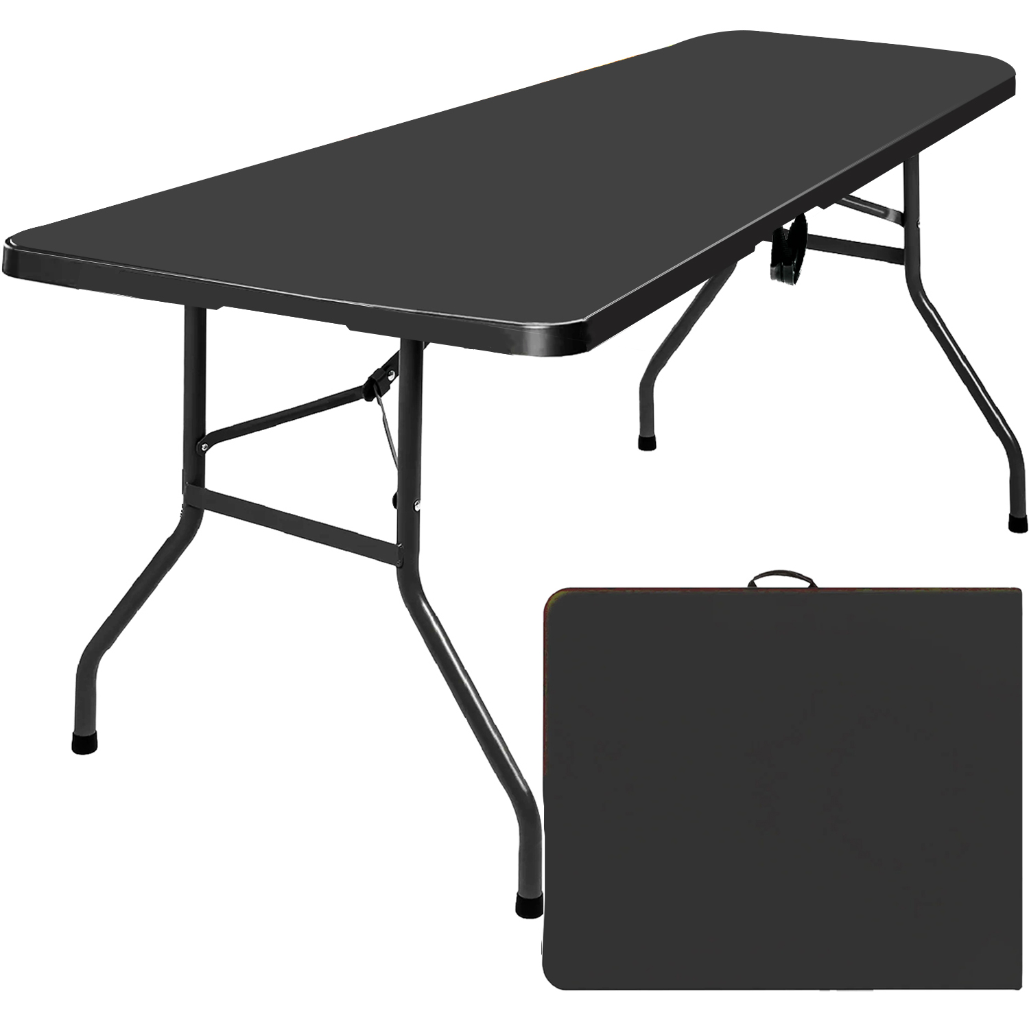 Costway 6' Folding Table Portable Plastic Indoor Outdoor Picnic Party ...