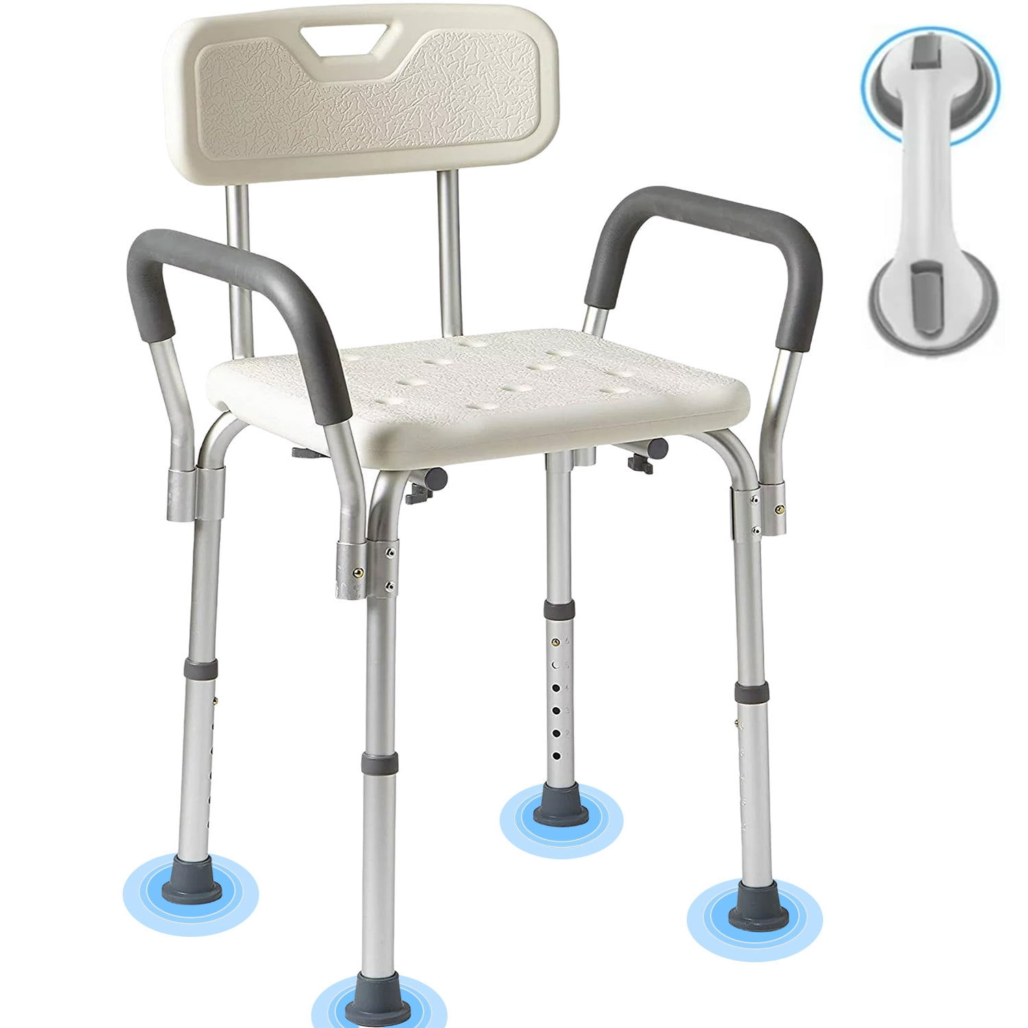 GAZILY Bath Shower Stool Adjustable Height Aluminium Shower Chair for ...