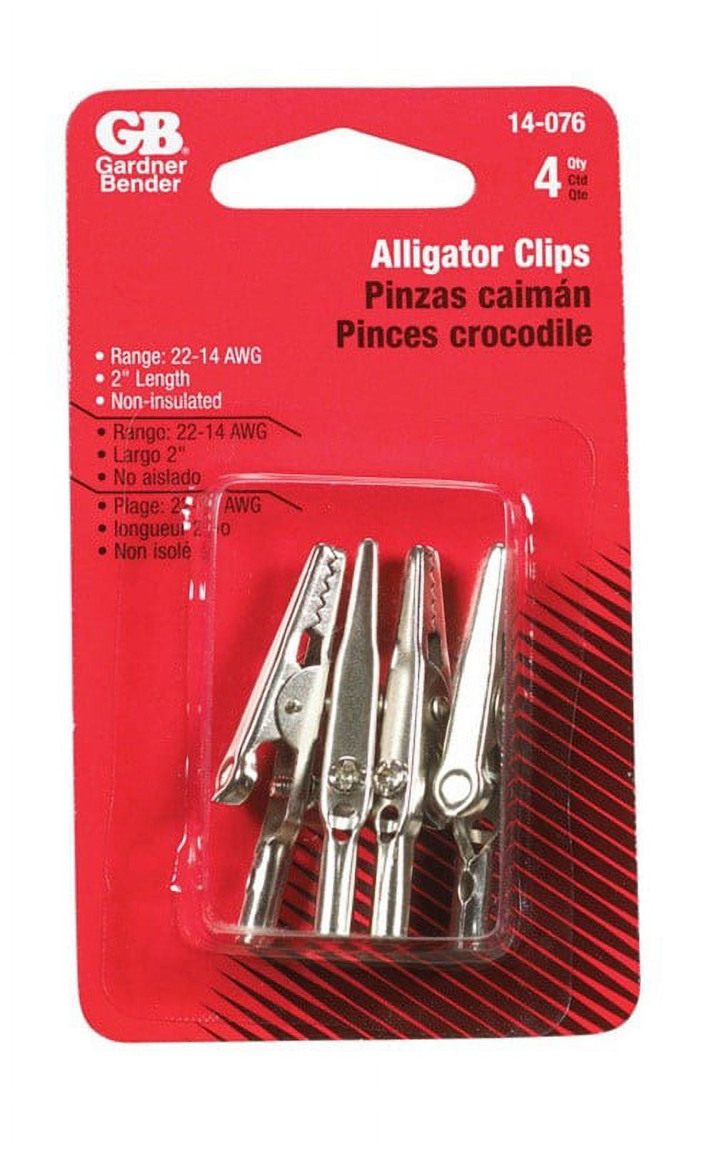 GB 14-076 Alligator Clip 7/16 in Jaw Opening 22 to 14 AWG - Walmart.com