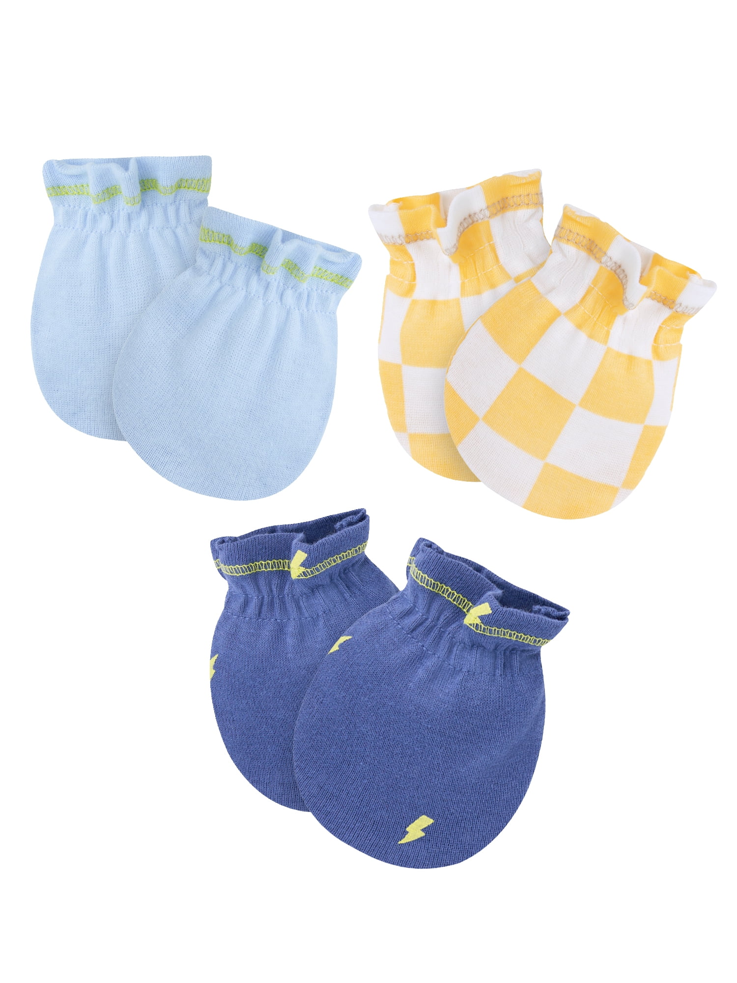 Gerber Baby Boy Adjustable Cotton Mittens, 3-Pack, 0/6 Months - Walmart.com