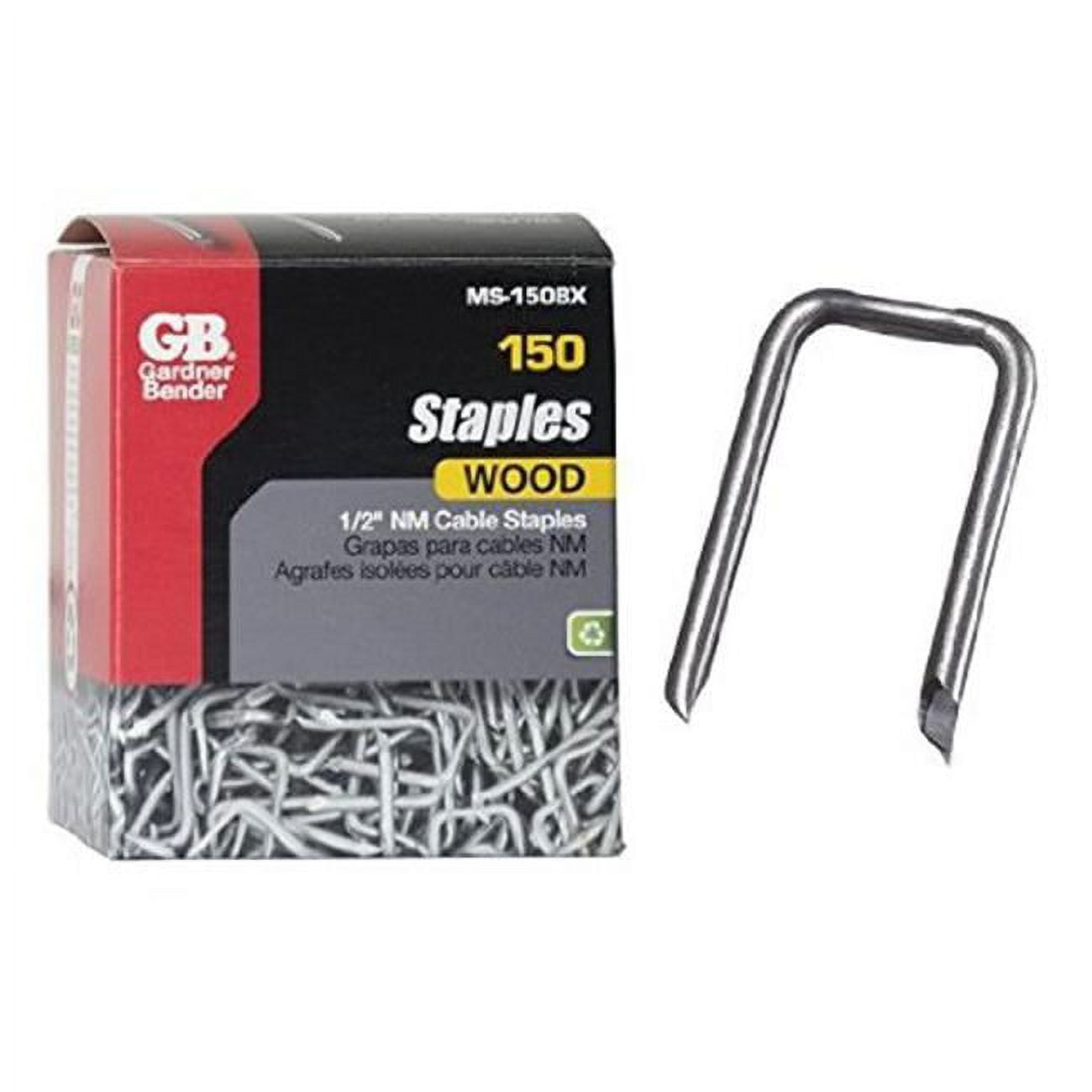 GB Gardner Bender MS-150BX 150 Count Plastic Insluted Cable Staples- 0. ...