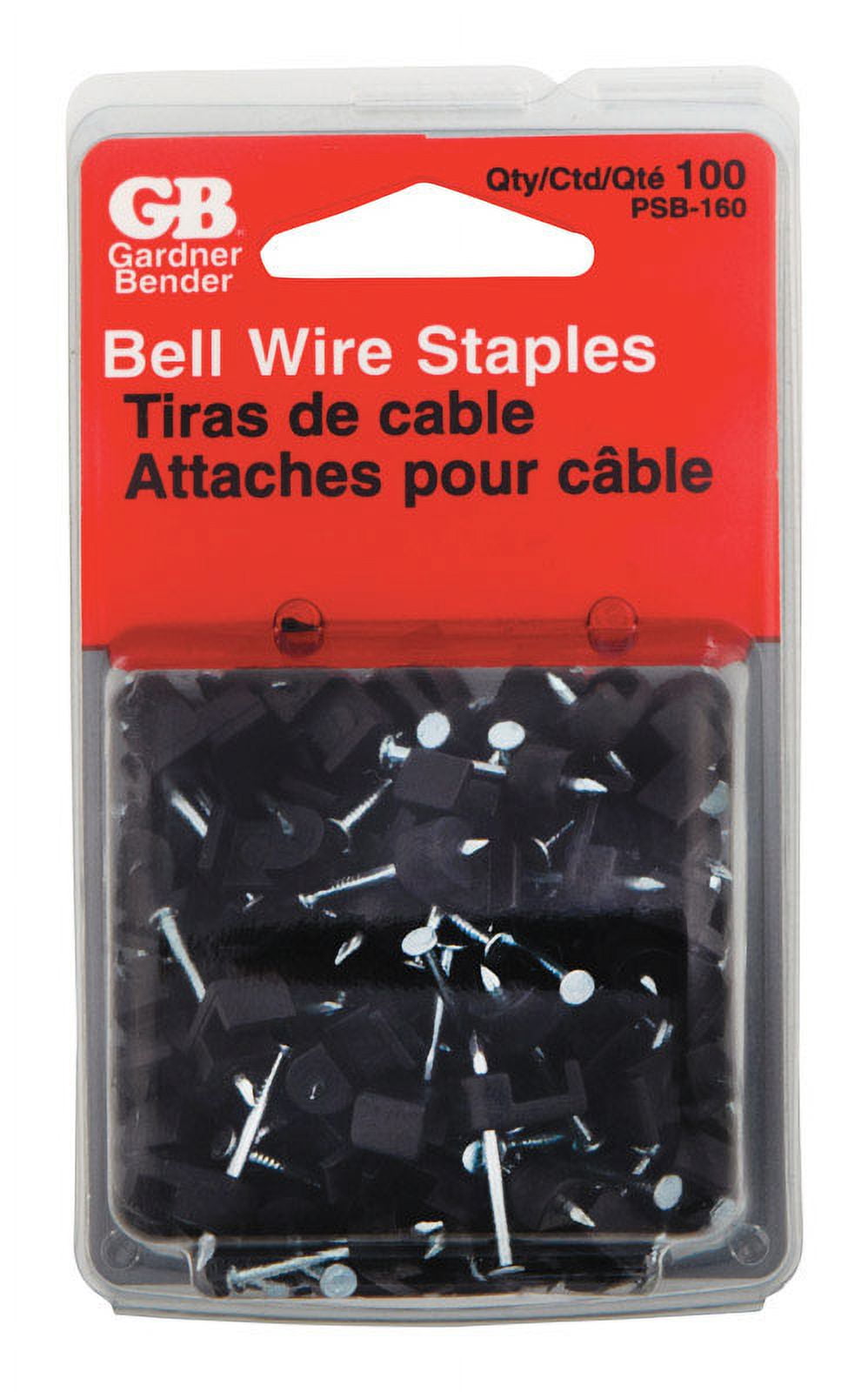 GB PSB-160 Cable Staple, 3/16 in W Crown, 7/8 in L Leg, Polyethylene ...
