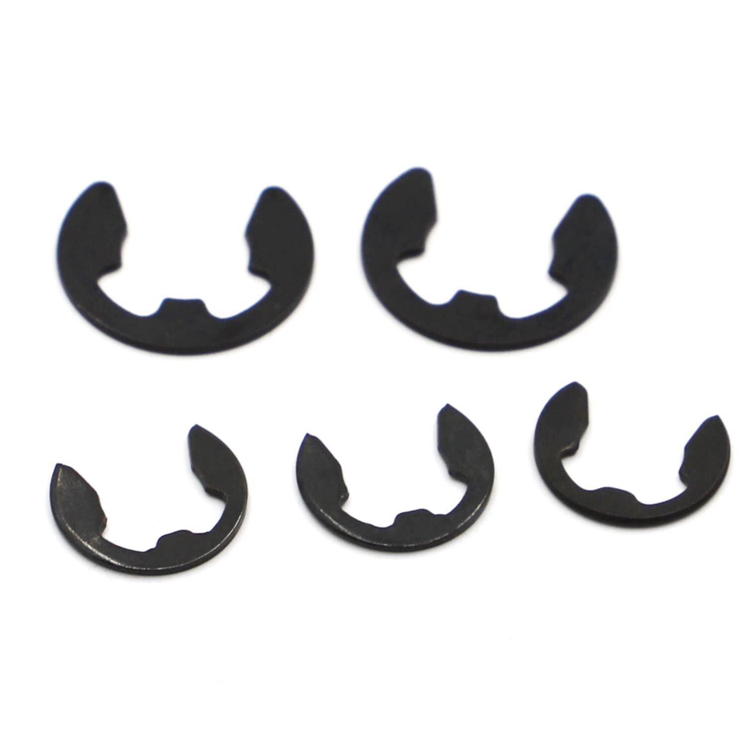 GB896 Shaft Bearing Retaining Ring Split Washer Snap Collar E Type Clip Circlip Black Manganese ...