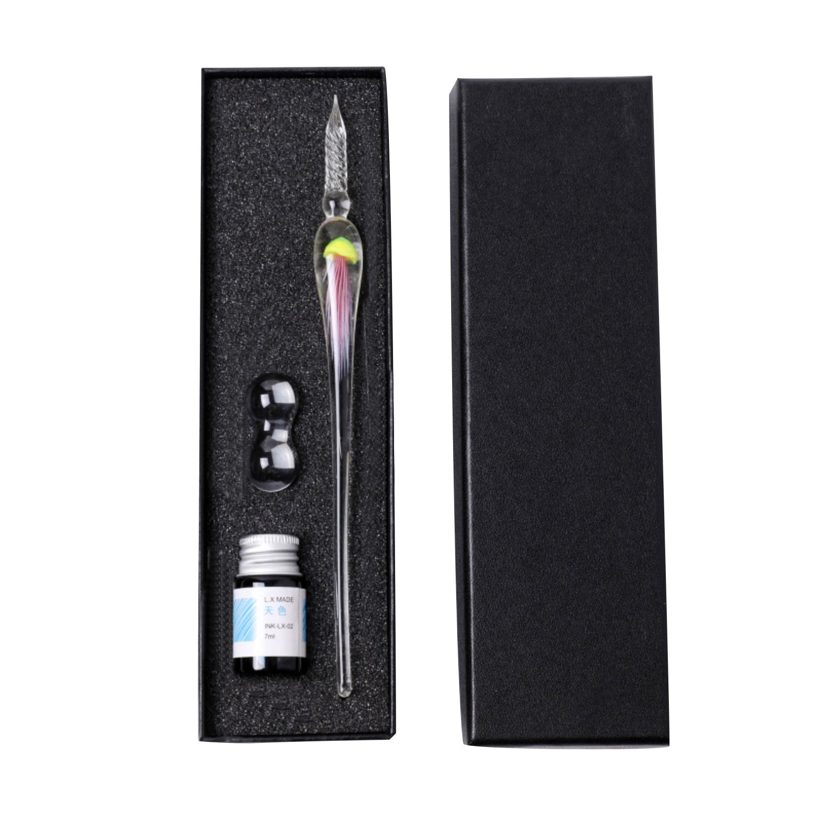 GBAYXJ^1ml Pack Calligraphy Glass Dip Pens Glass Dip Pens Colored Ink ...