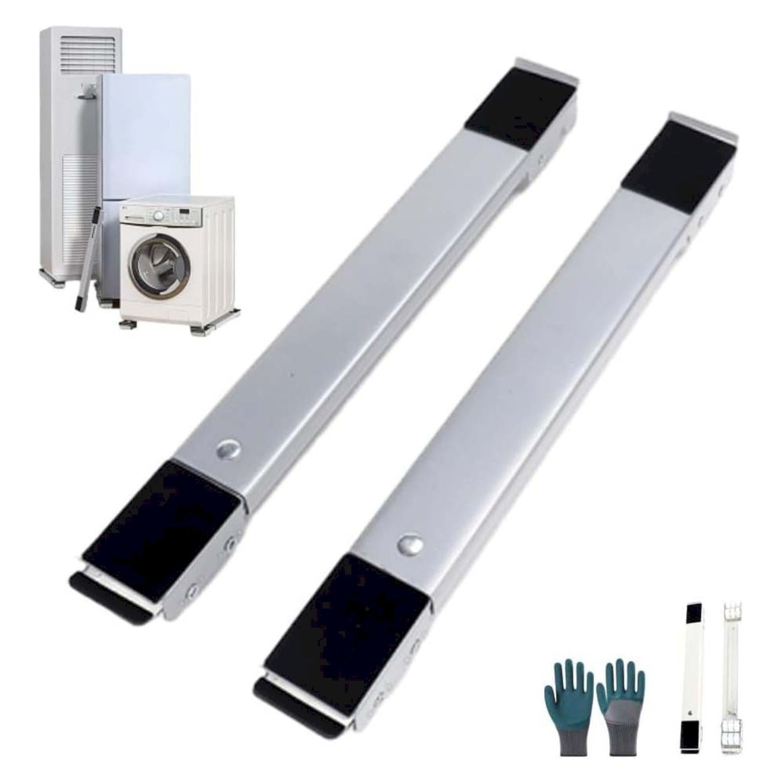 GBAYXJ Adjustable Roller Washing Machine Base Portable Washer Dryer ...