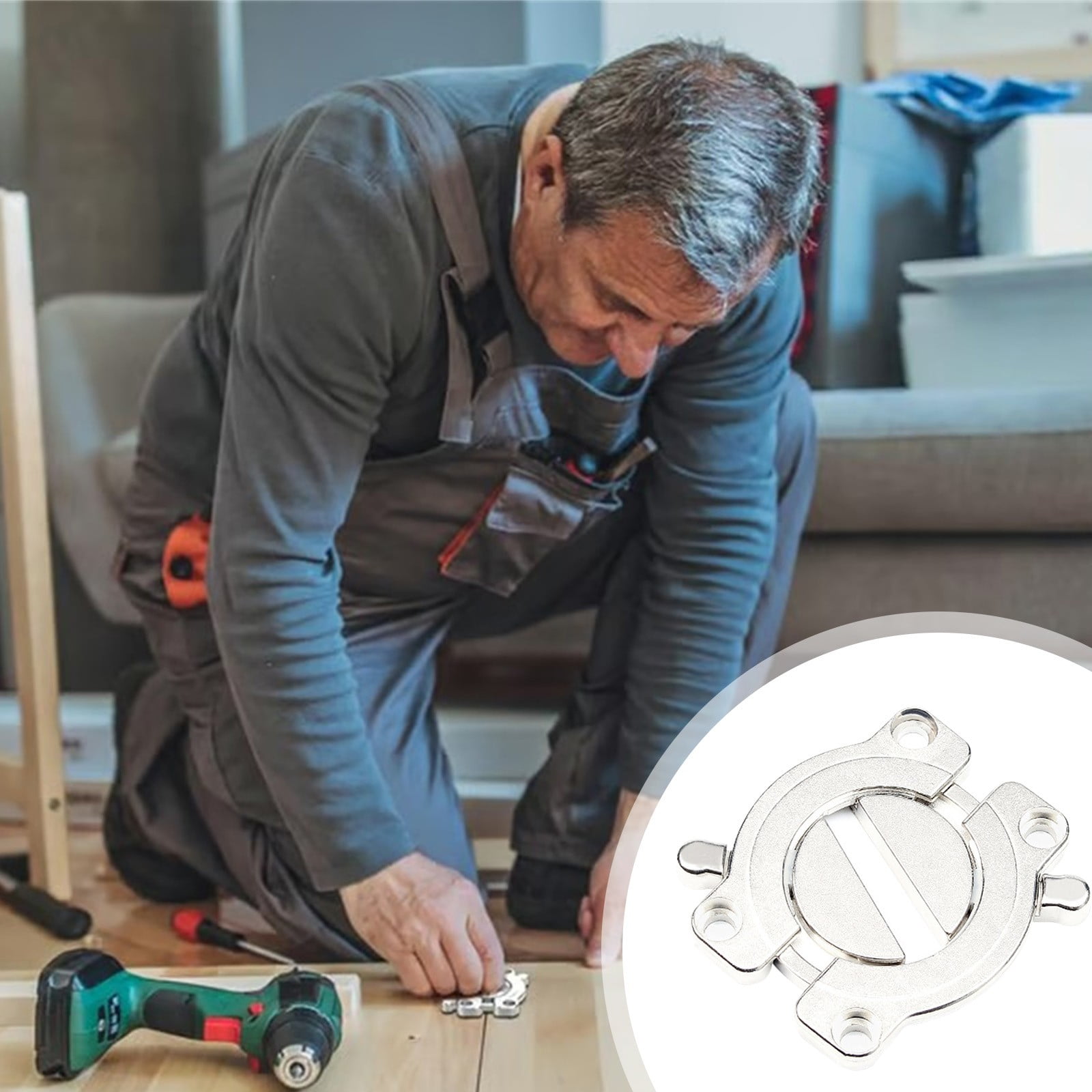 GBAYXJ Alloy Desktop Combination Wooden Board Connectors Table ...