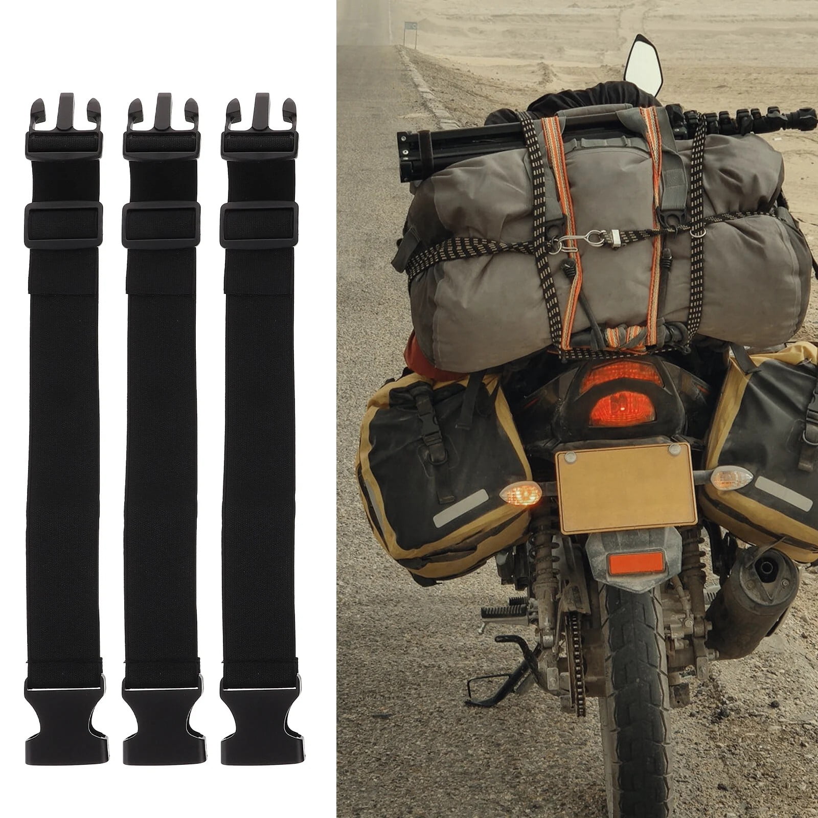 GBAYXJ^Black| Tie Down Strap Utility Straps With Quick Release Buckle ...