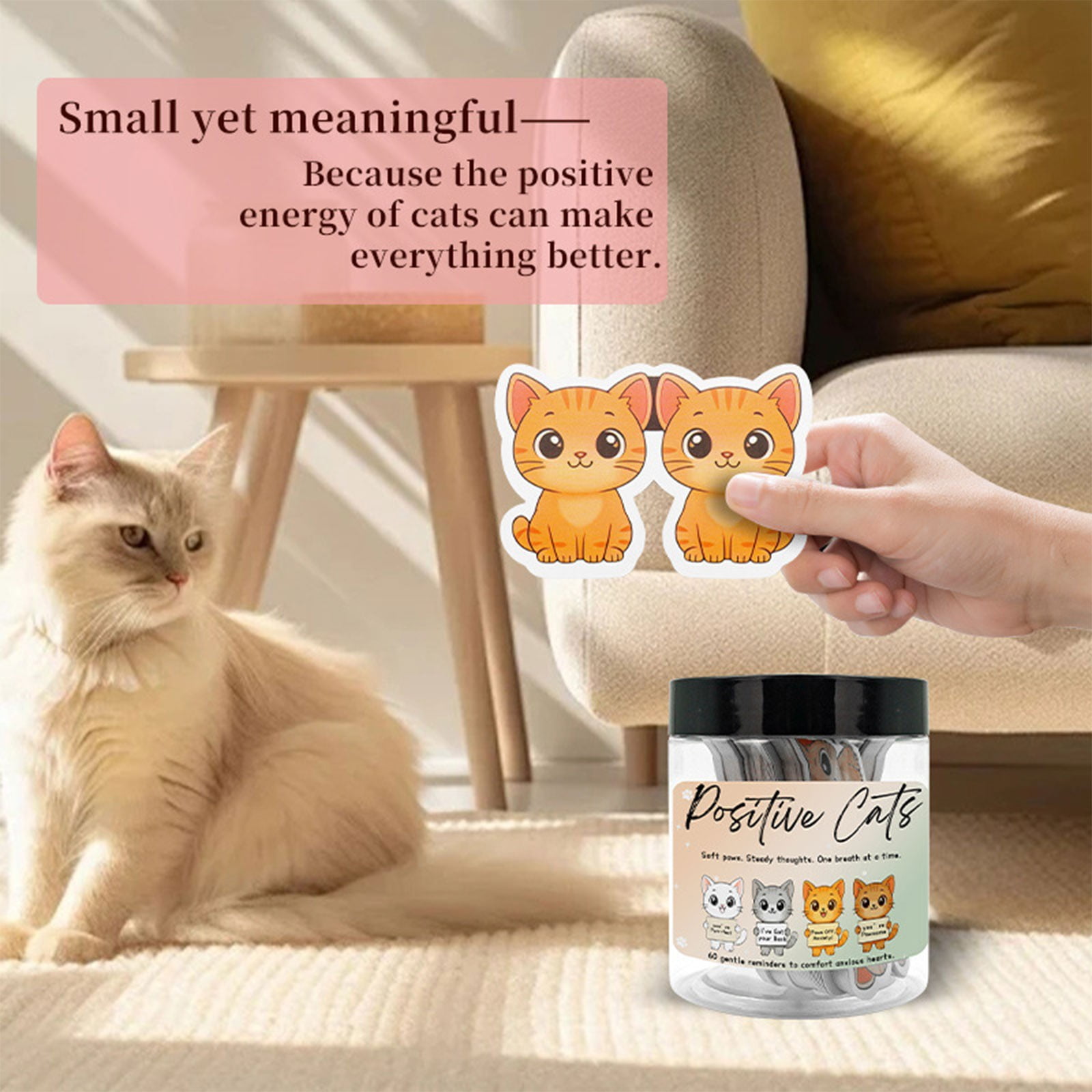 GBAYXJ Cute Anxiety Affirmation Cards Care Positive Mantra Cards For ...