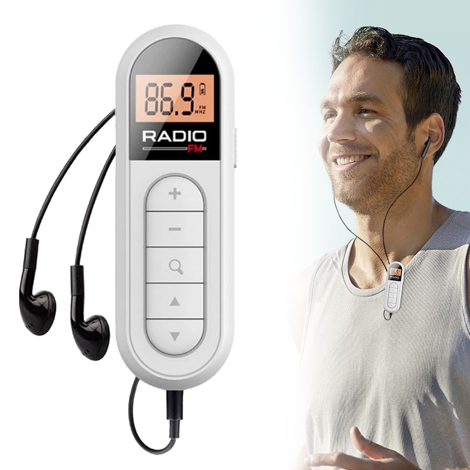 GBAYXJ FM Portable Radio Rechargeable Pocket Radio With Reception ...