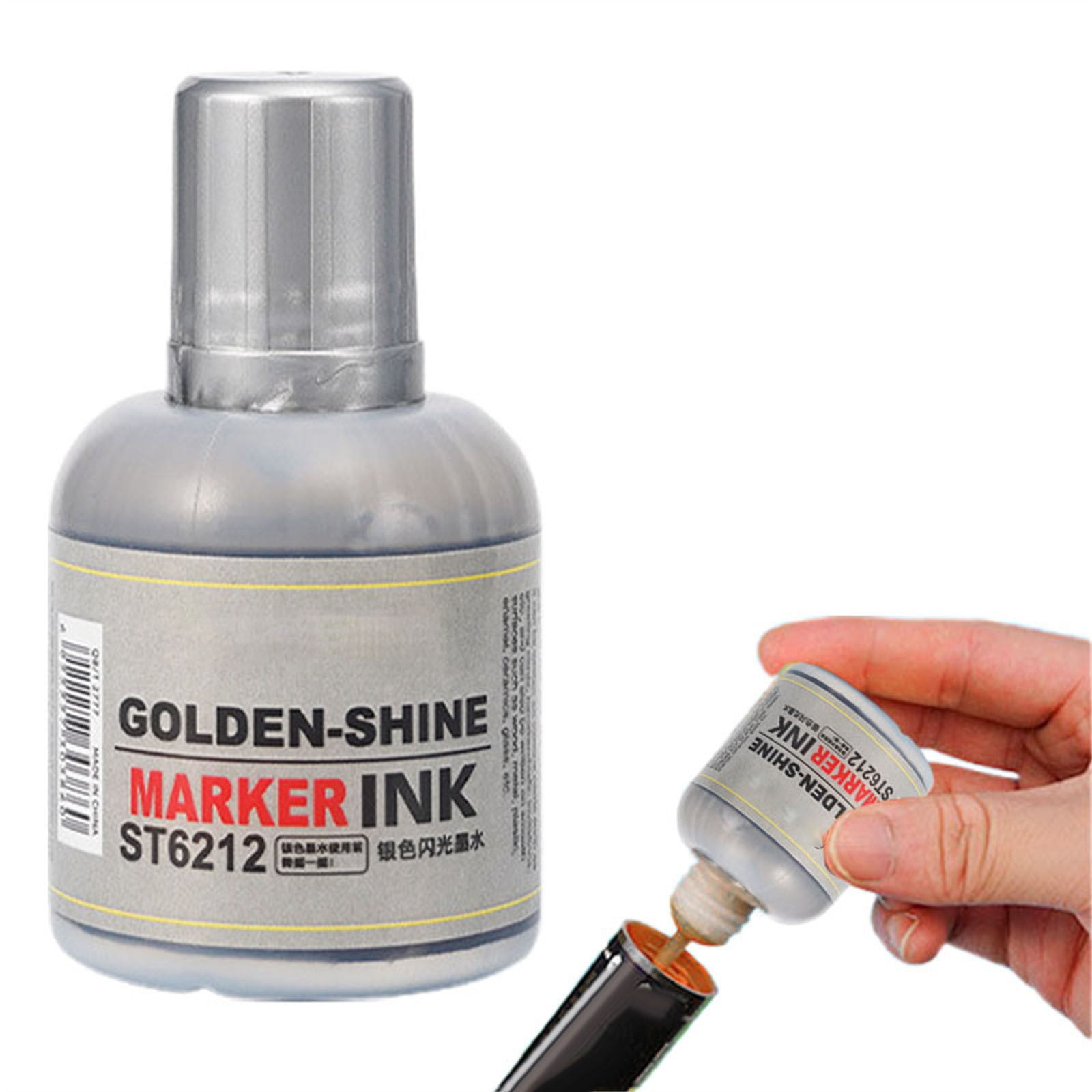 GBAYXJ Gold Silver White High Gloss Oily Marker Ink Refiller Can ...