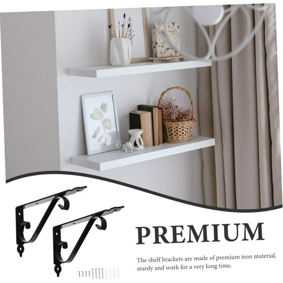 GBAYXJ Grid Wall Shelf Brackets Folding Metal Support For Floating ...