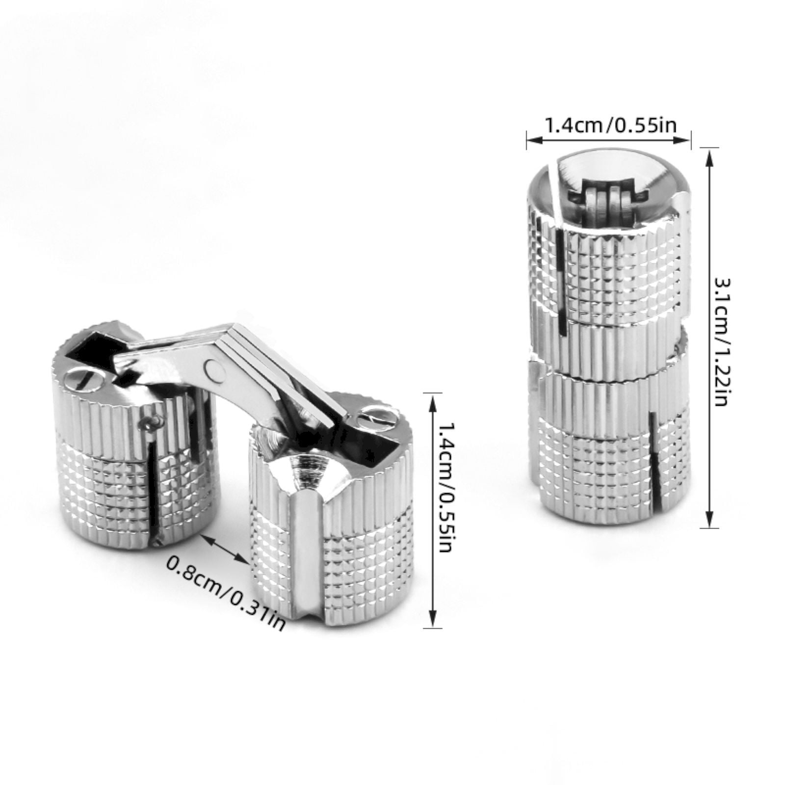 GBAYXJ^One Way Copper Concealed Hinge 8 16mm Brass Barrel Hinges ...