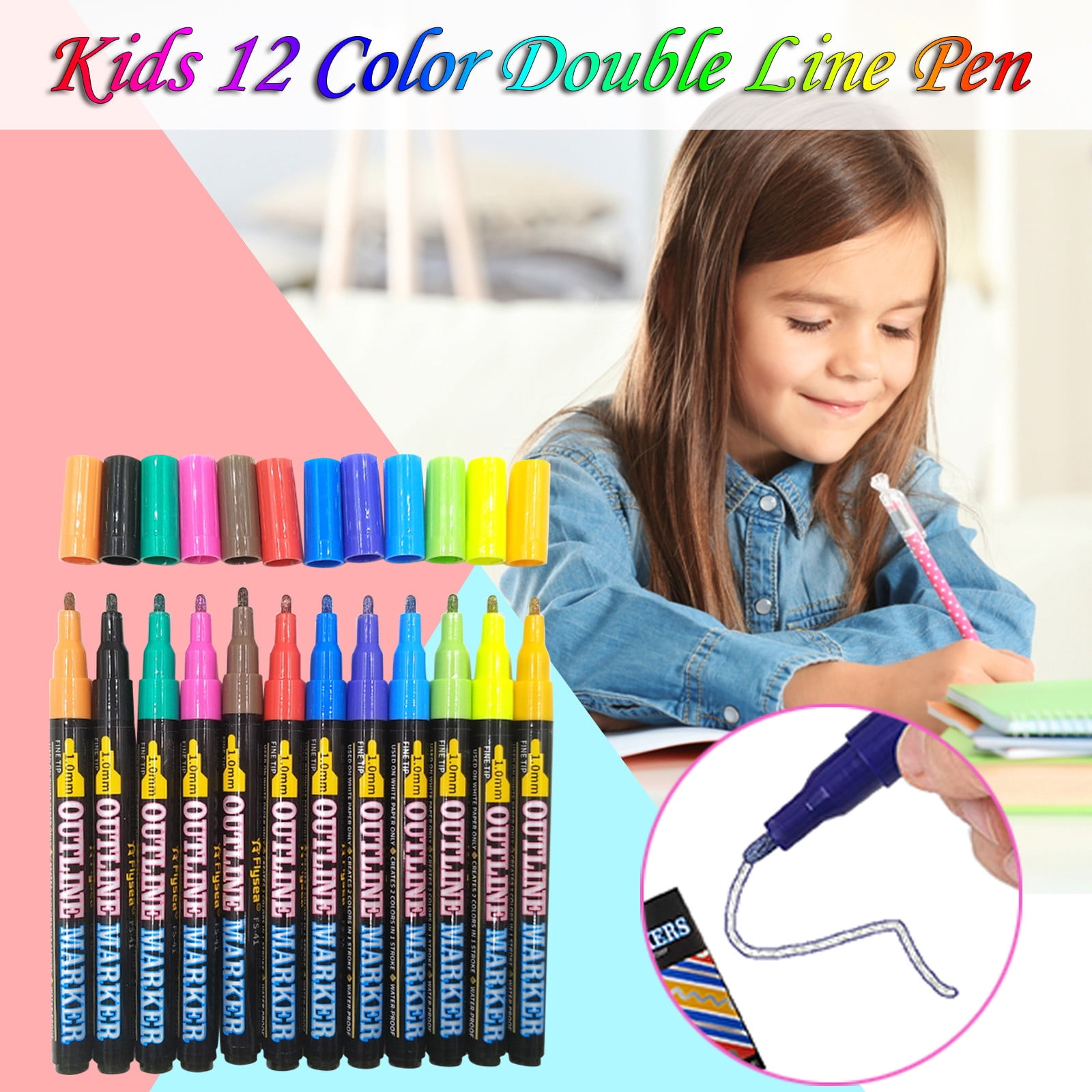 GBAYXJ Paint Markers Writing Paints Art Pens Glass Outline Markers 12ml ...