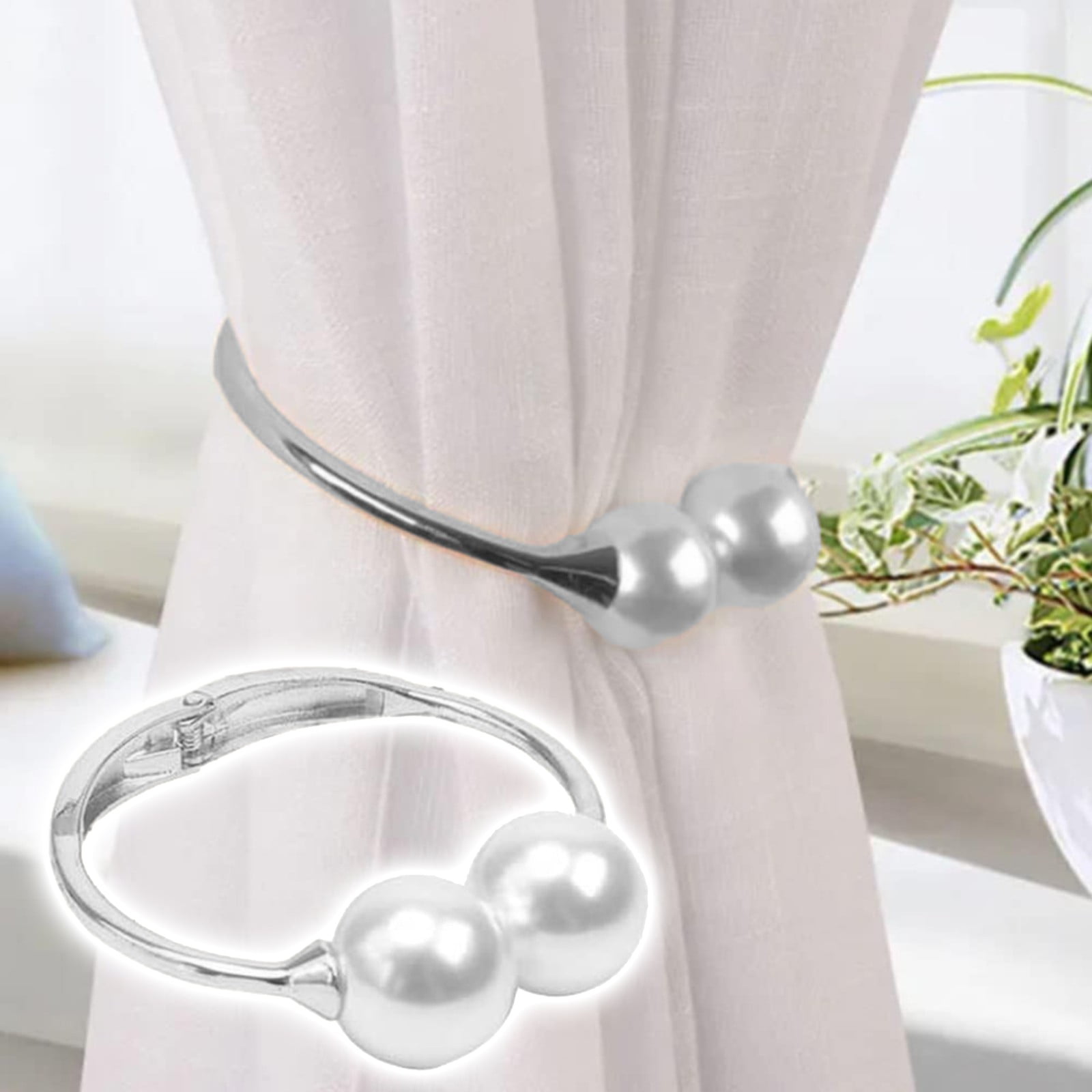 Pearl White Curtain Tiebacks Pearl Beaded Curtain Tiebacks For Home ...