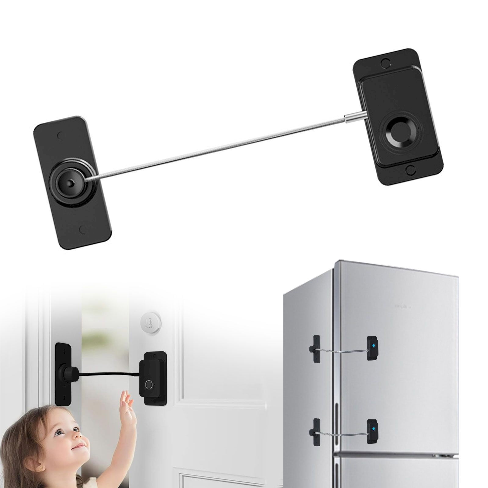 GBAYXJ Punch Fingerprint Lock Keyless Drawer Lock Child & Baby Proofing ...